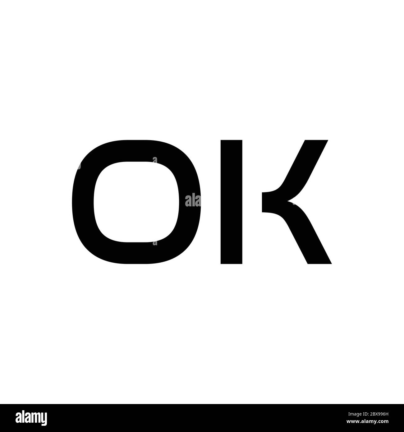 Initial Simple Letter OK Logo Design Vector Template. Abstract Minimal ...