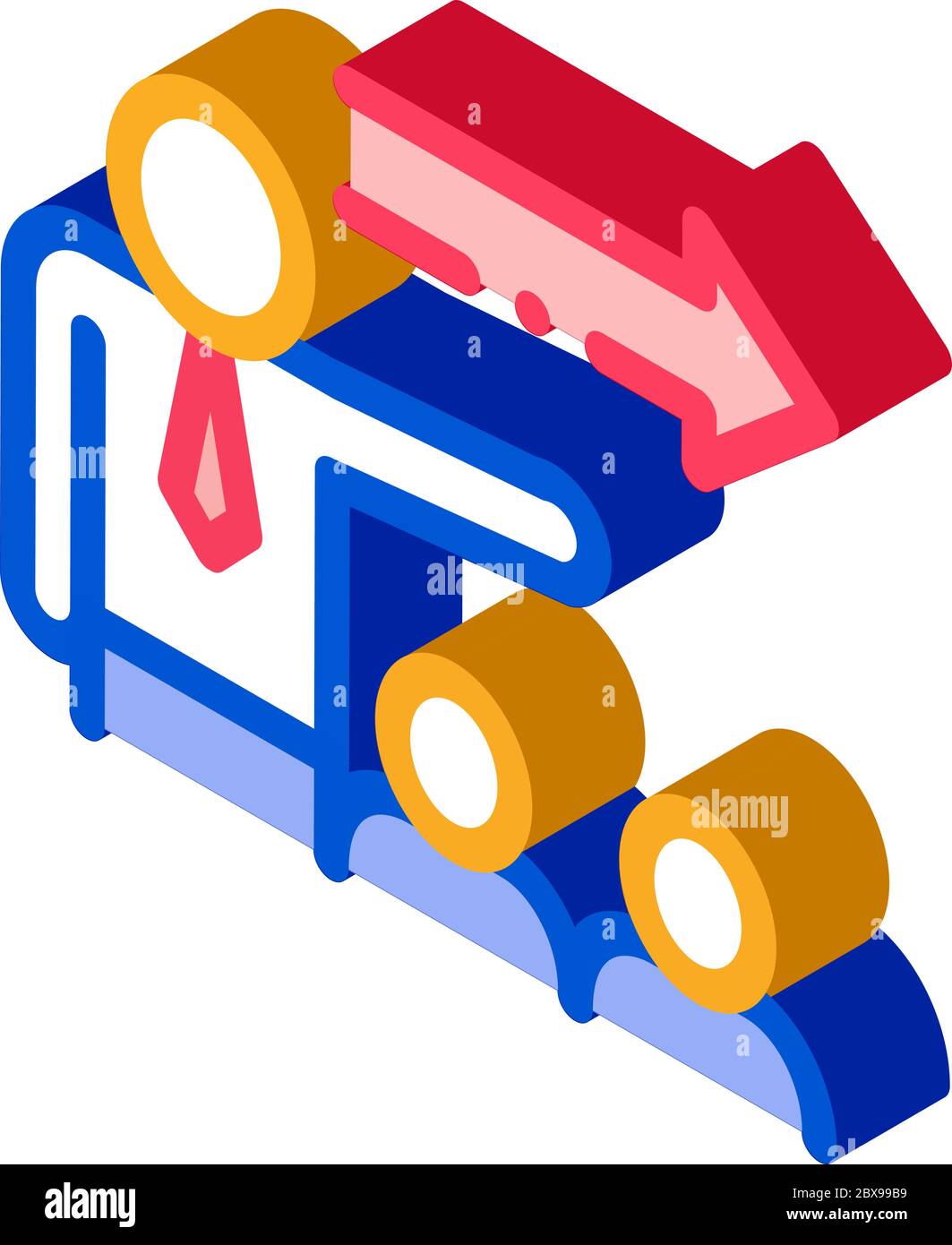 Human Show Arrow isometric icon vector illustration Stock Vector Image ...