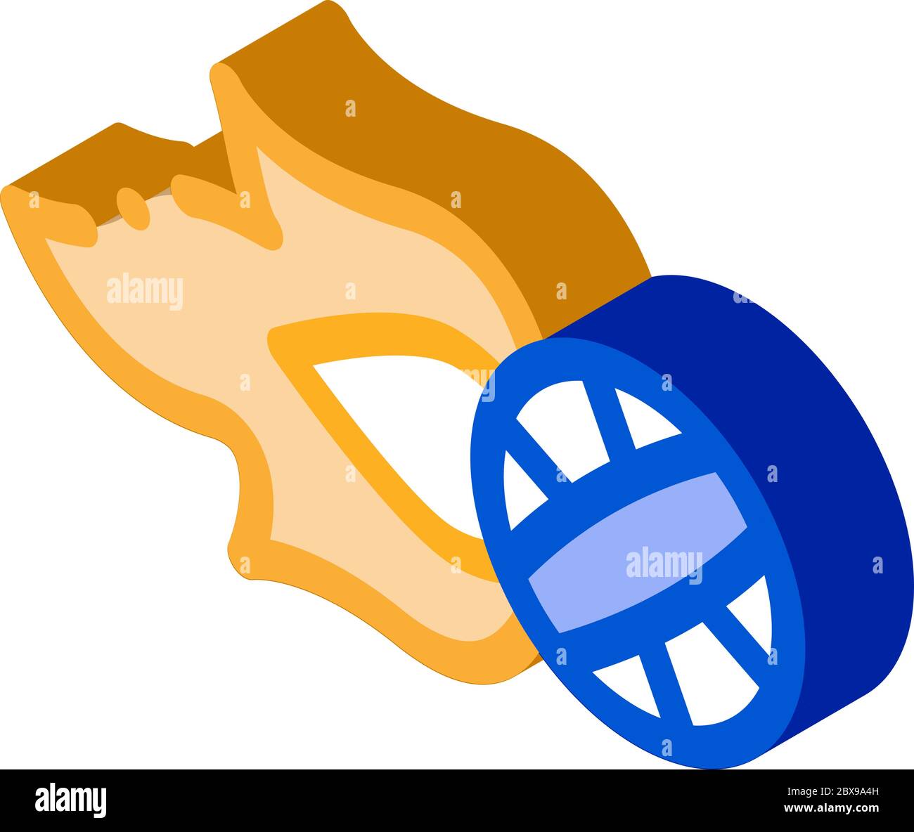 Flying Ball isometric icon vector illustration Stock Vector Image & Art ...