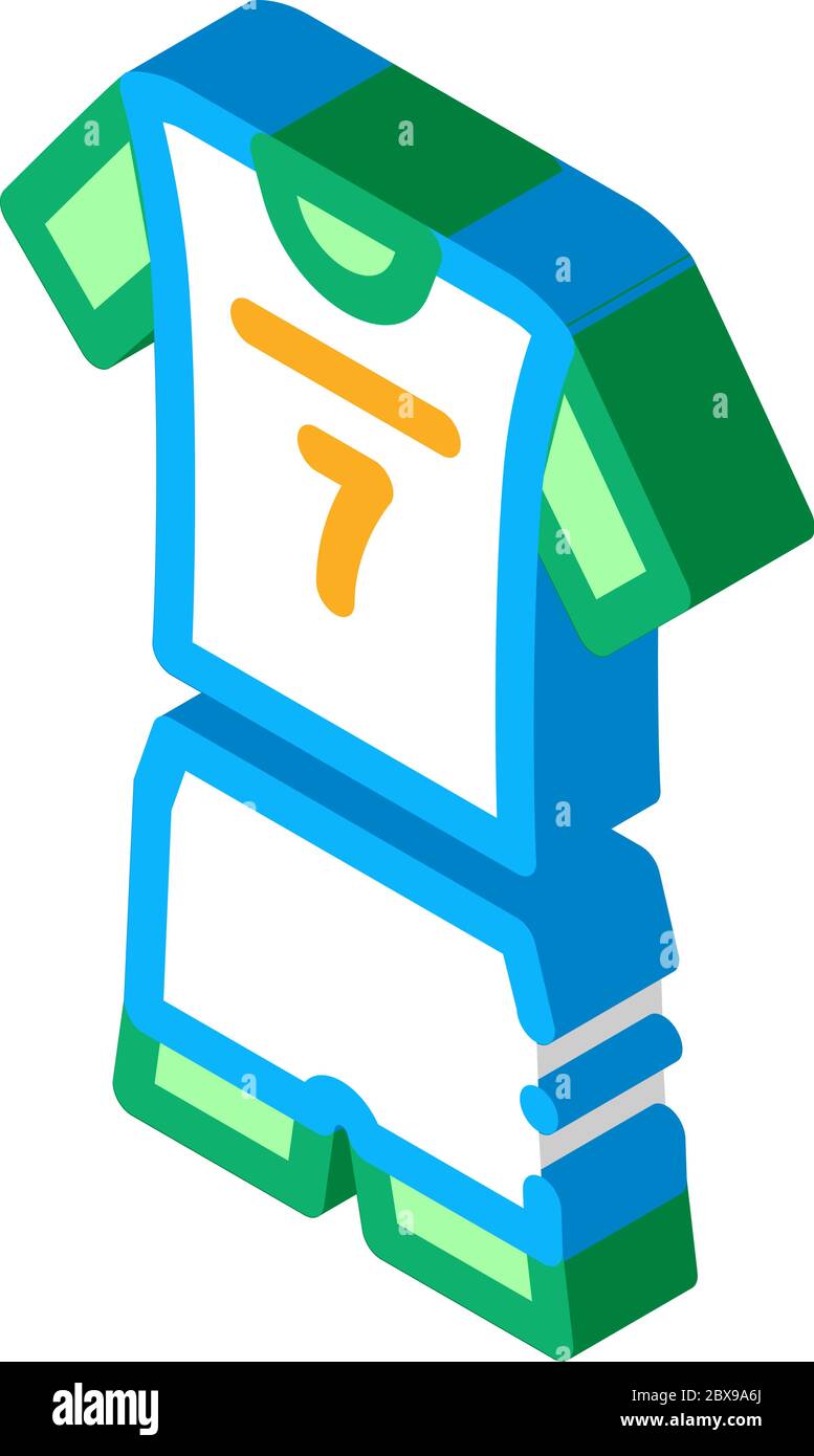 Volleyball Uniform isometric icon vector illustration Stock Vector ...