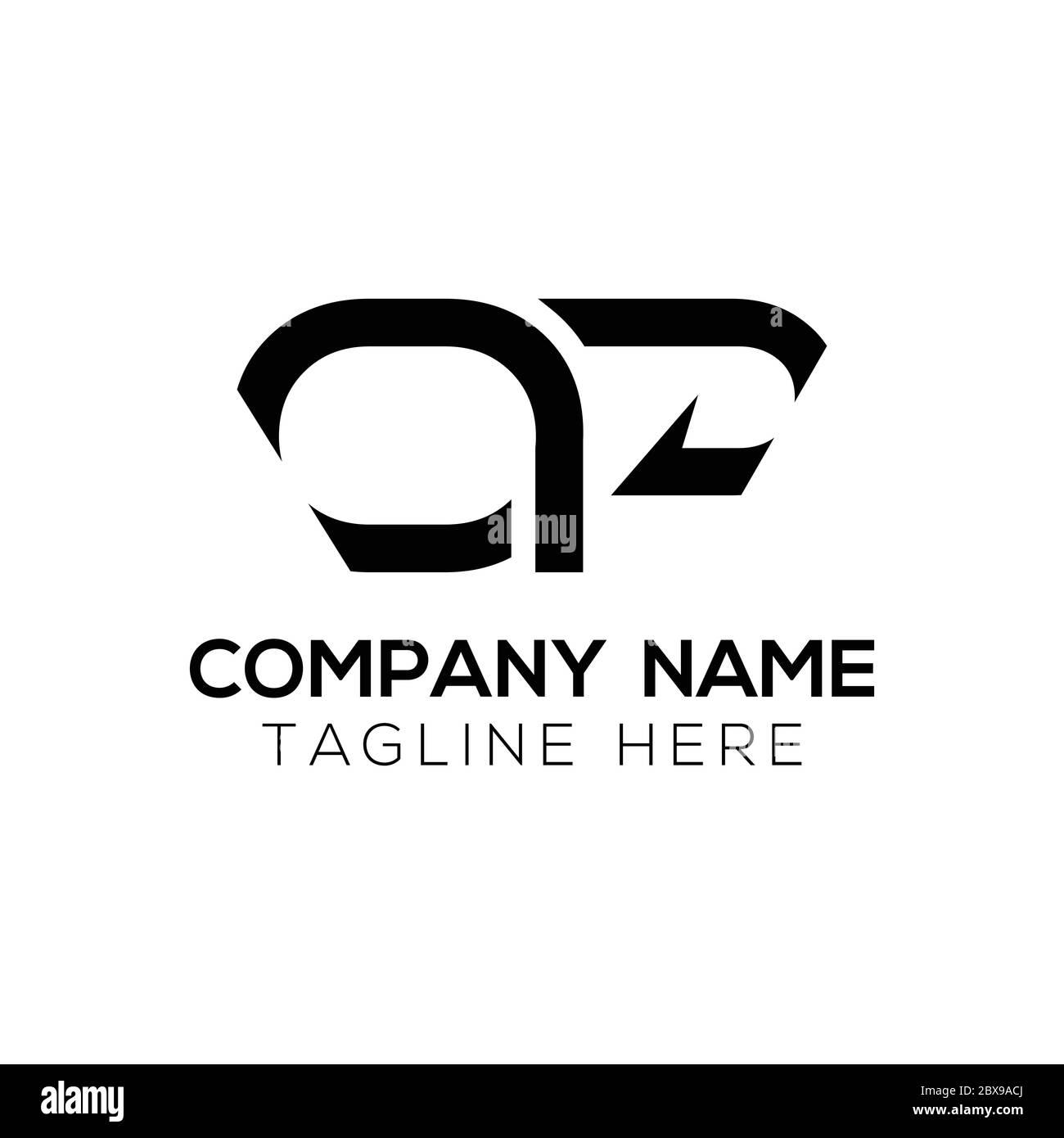 Initial Simple Letter OP Logo Design Vector Template. Abstract Minimal ...