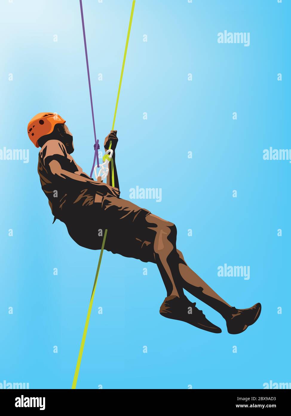 Abseiling silhouette Stock Vector Images - Alamy