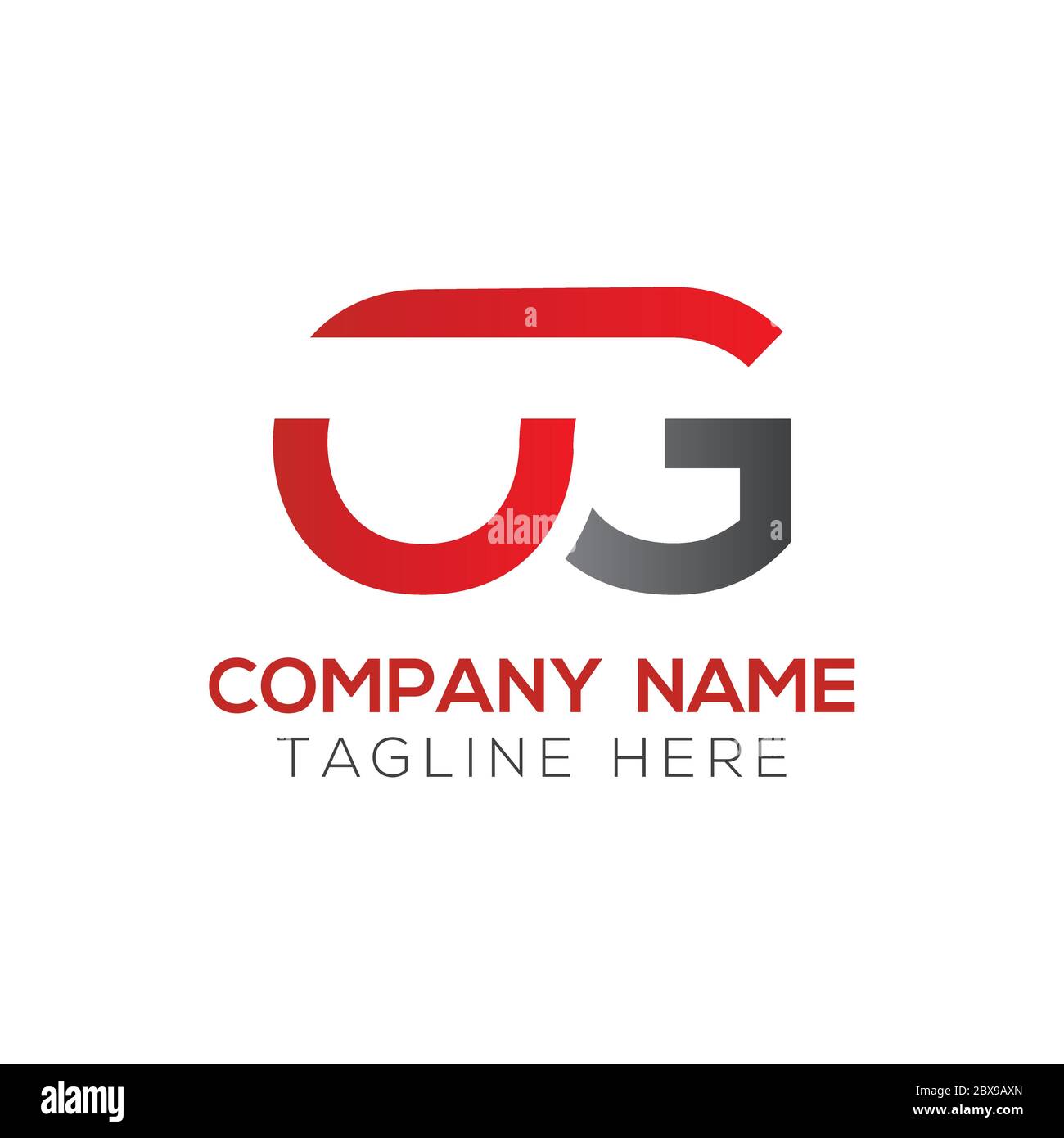 Initial Simple Letter OG Logo Design Vector Template. Abstract Minimal ...