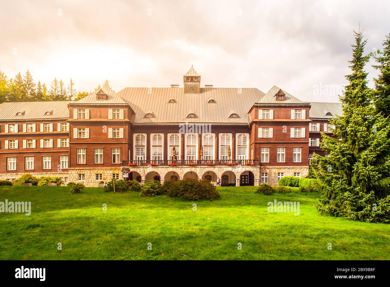 Spa house Libuse in Karlova Studanka spa resort, Hruby Jesenik, Czech ...