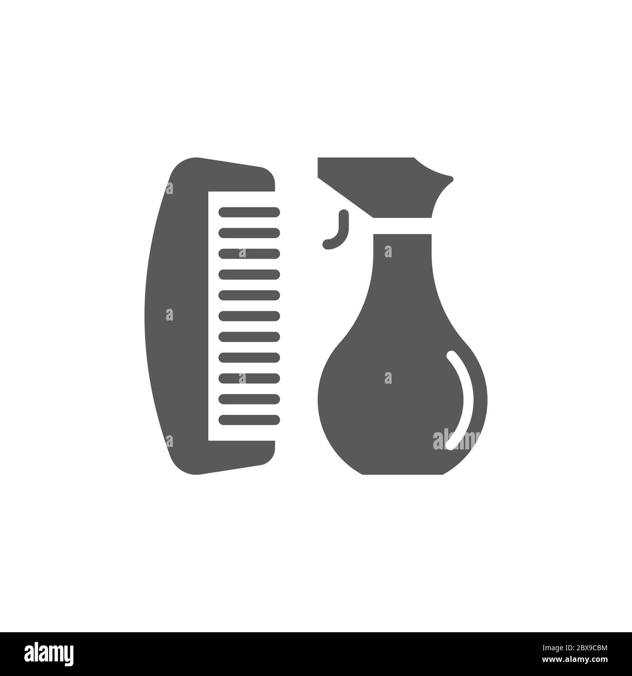 Barber shop equipment vector icon symbol tools isolated on white ...