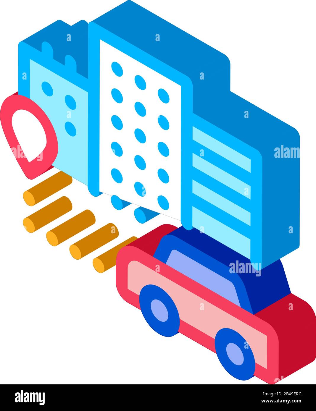 Machine Location isometric icon vector illustration Stock Vector Image ...
