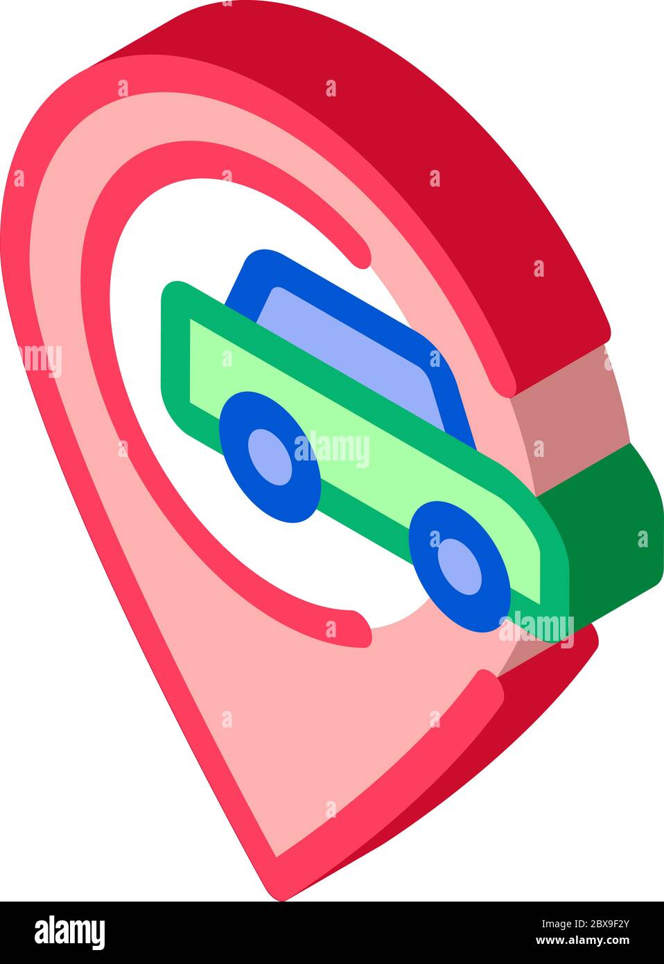 Car Gps Map Mark isometric icon vector illustration Stock Vector Image ...