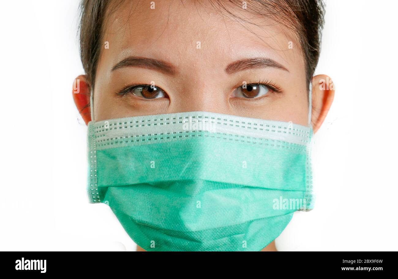 close up portrait of young beautiful and attractive Asian Korean woman ...