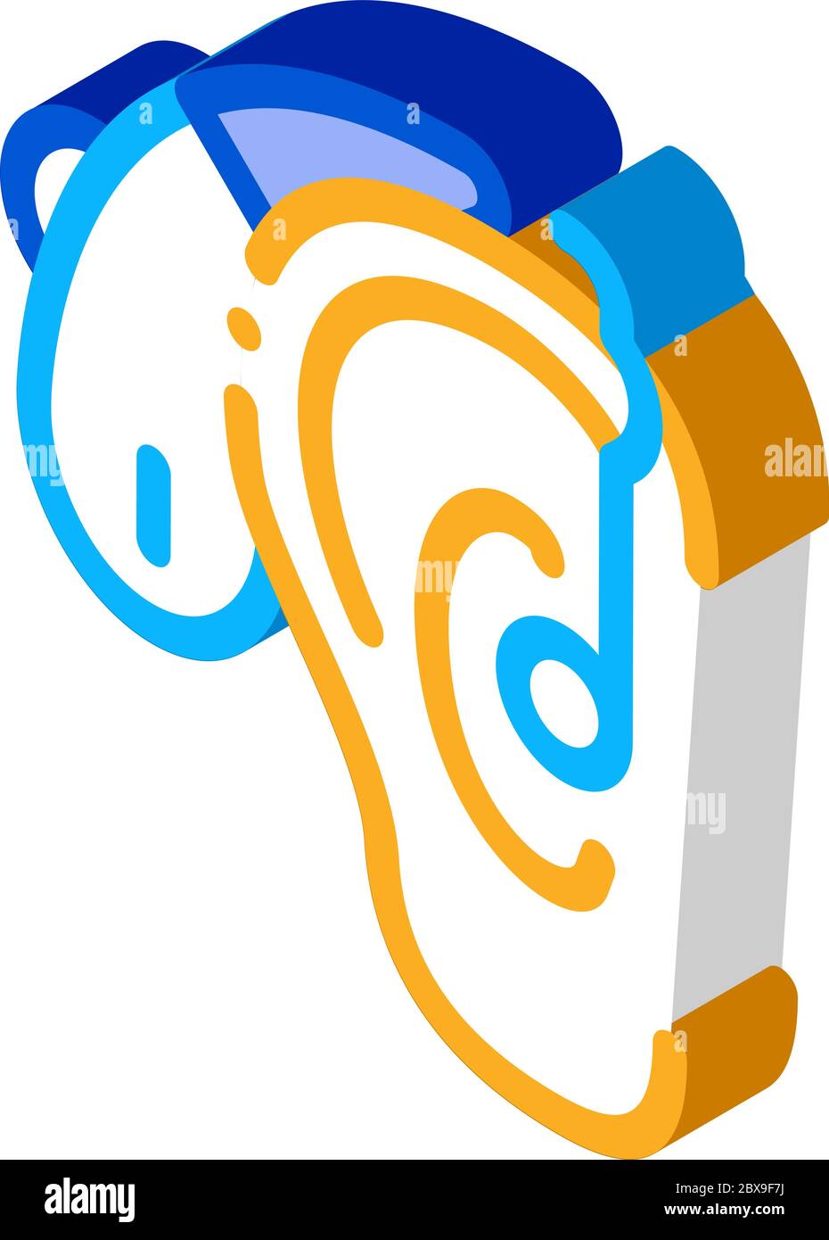 Hearing Aid isometric icon vector illustration Stock Vector Image & Art ...