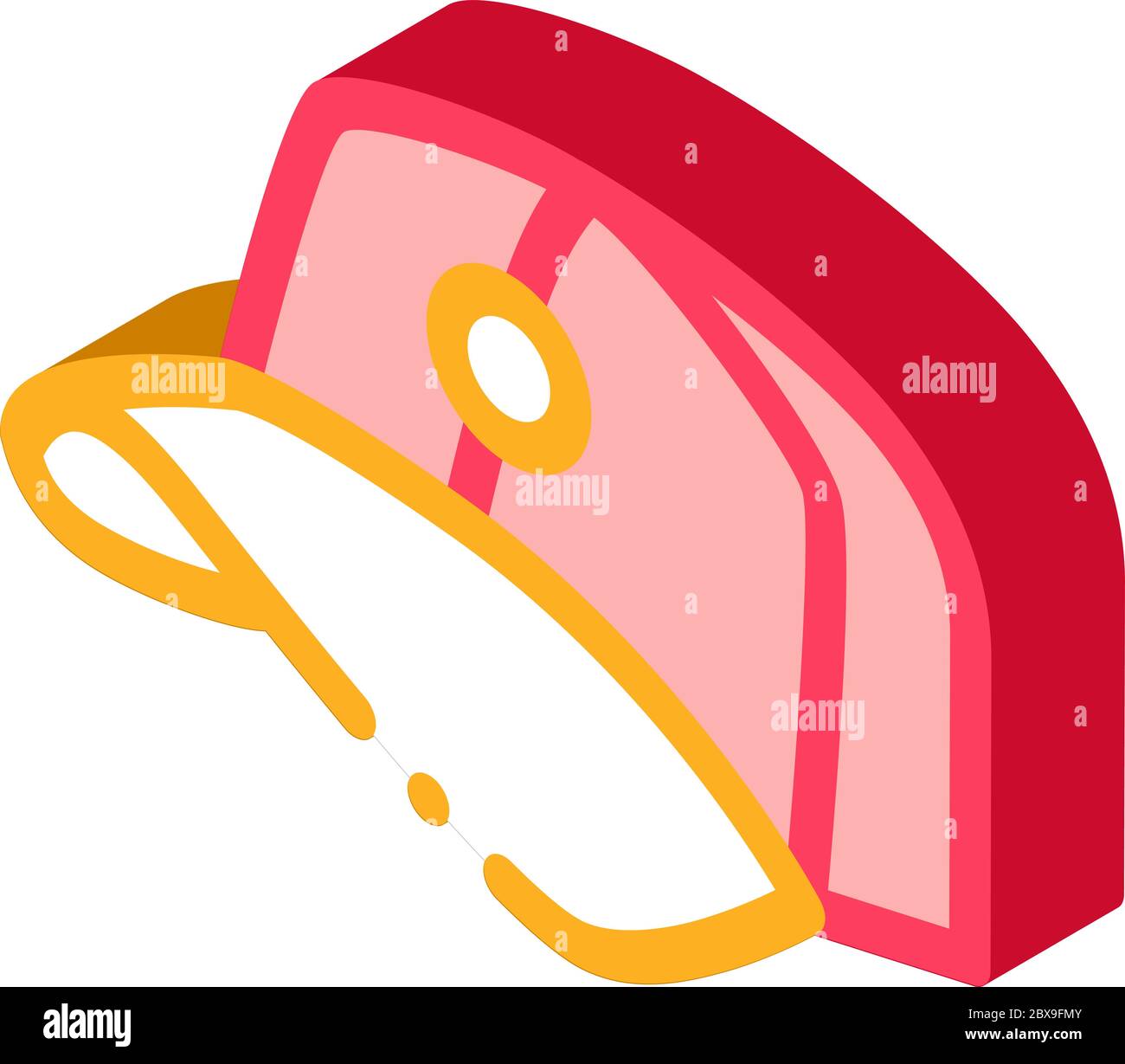 Baseball Cap Hat isometric icon vector illustration Stock Vector Image ...