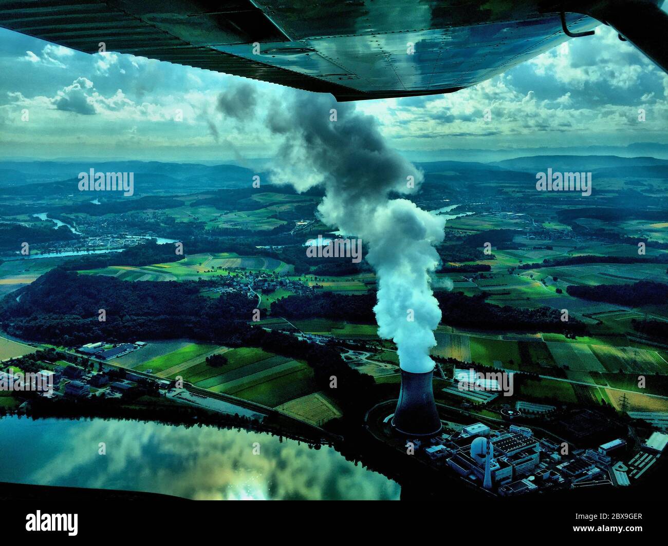 Nuclear power plant from above Stock Photo - Alamy
