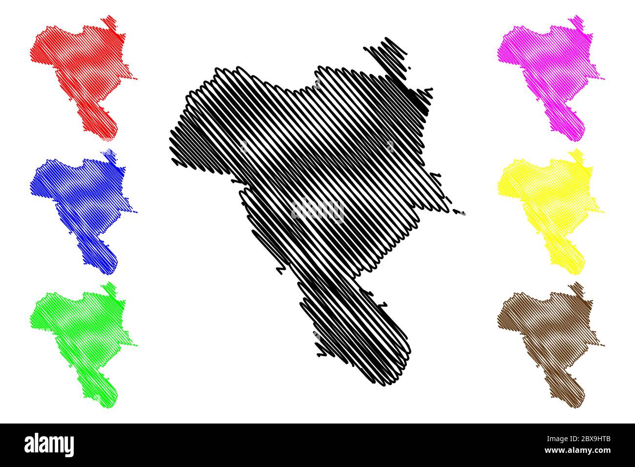Nimes City (French Republic, France) map vector illustration, scribble ... Nimes City (French Republic, France) map vector illustration, scribble ...