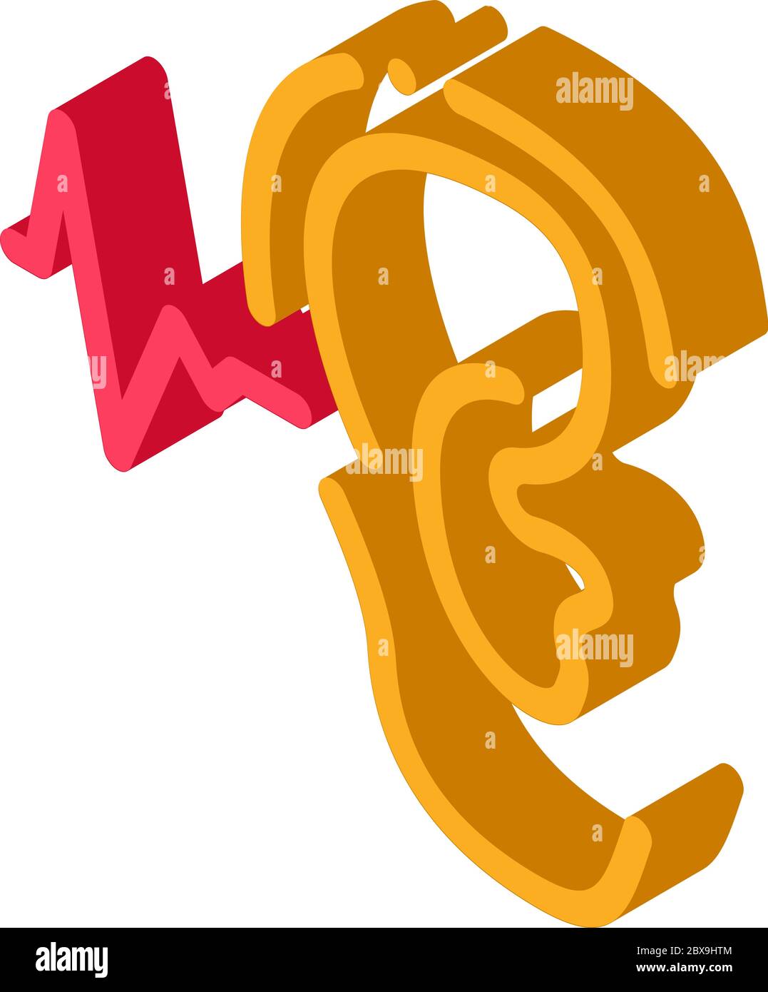 Making Sounds By Ear isometric icon vector illustration Stock Vector ...