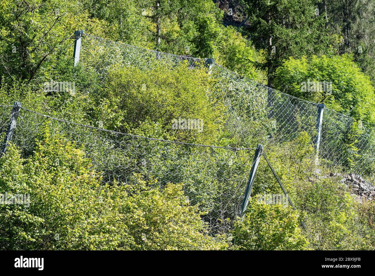 Rockfall barrier structure hi-res stock photography and images - Alamy