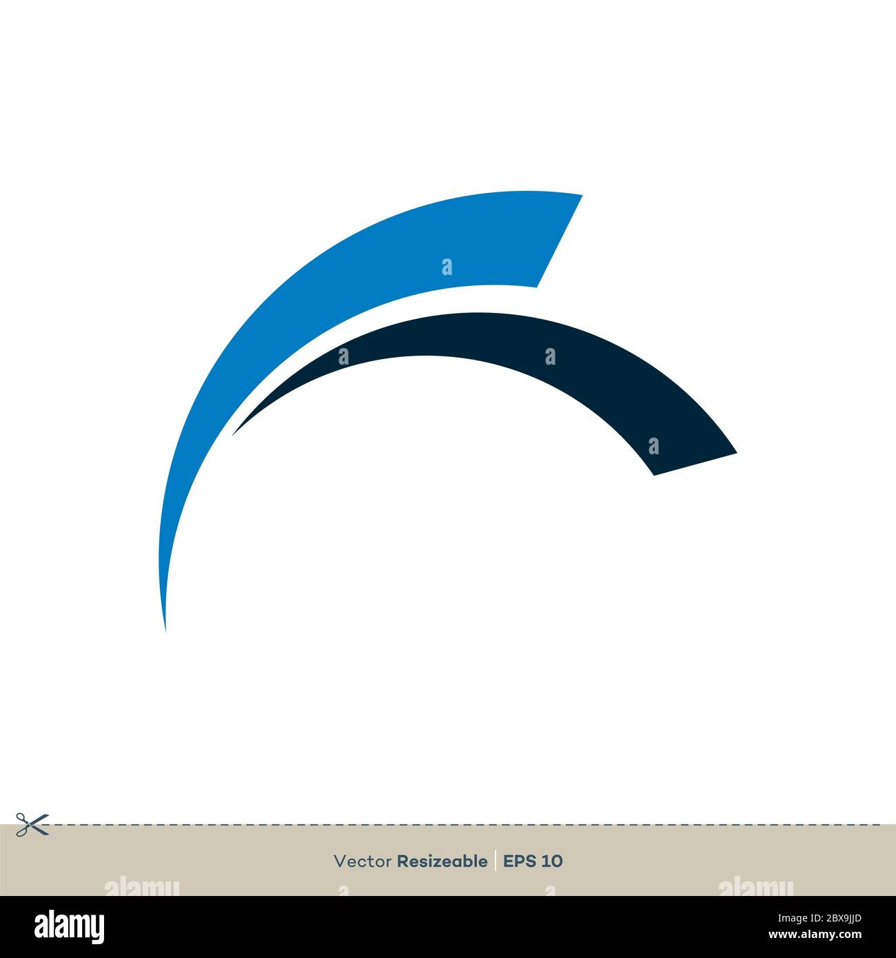 Blue Swoosh Icon Vector Logo Template Illustration Design. Vector EPS ...