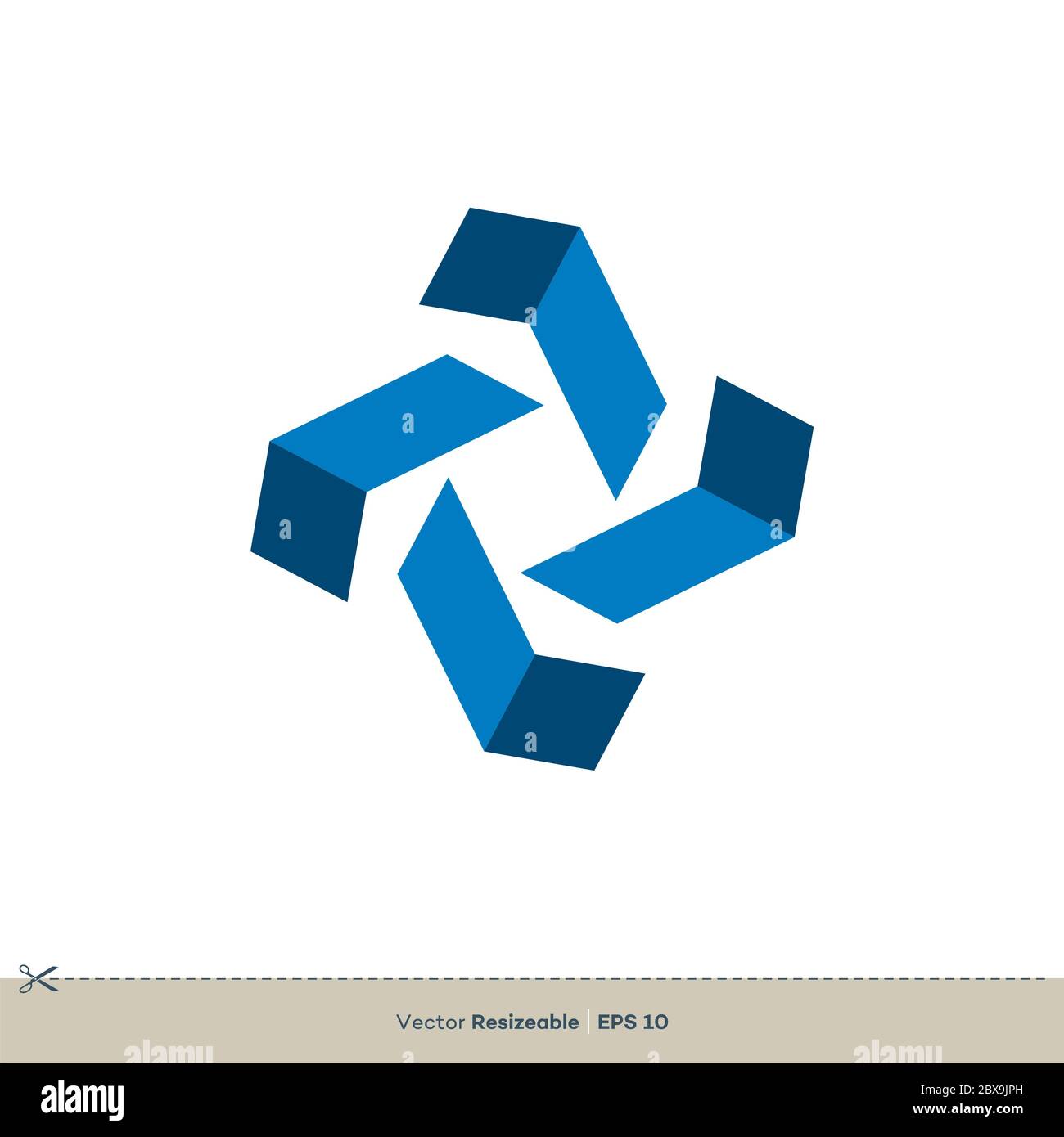 Abstract Blue Star Vector Logo Template Illustration Design. Vector EPS ...