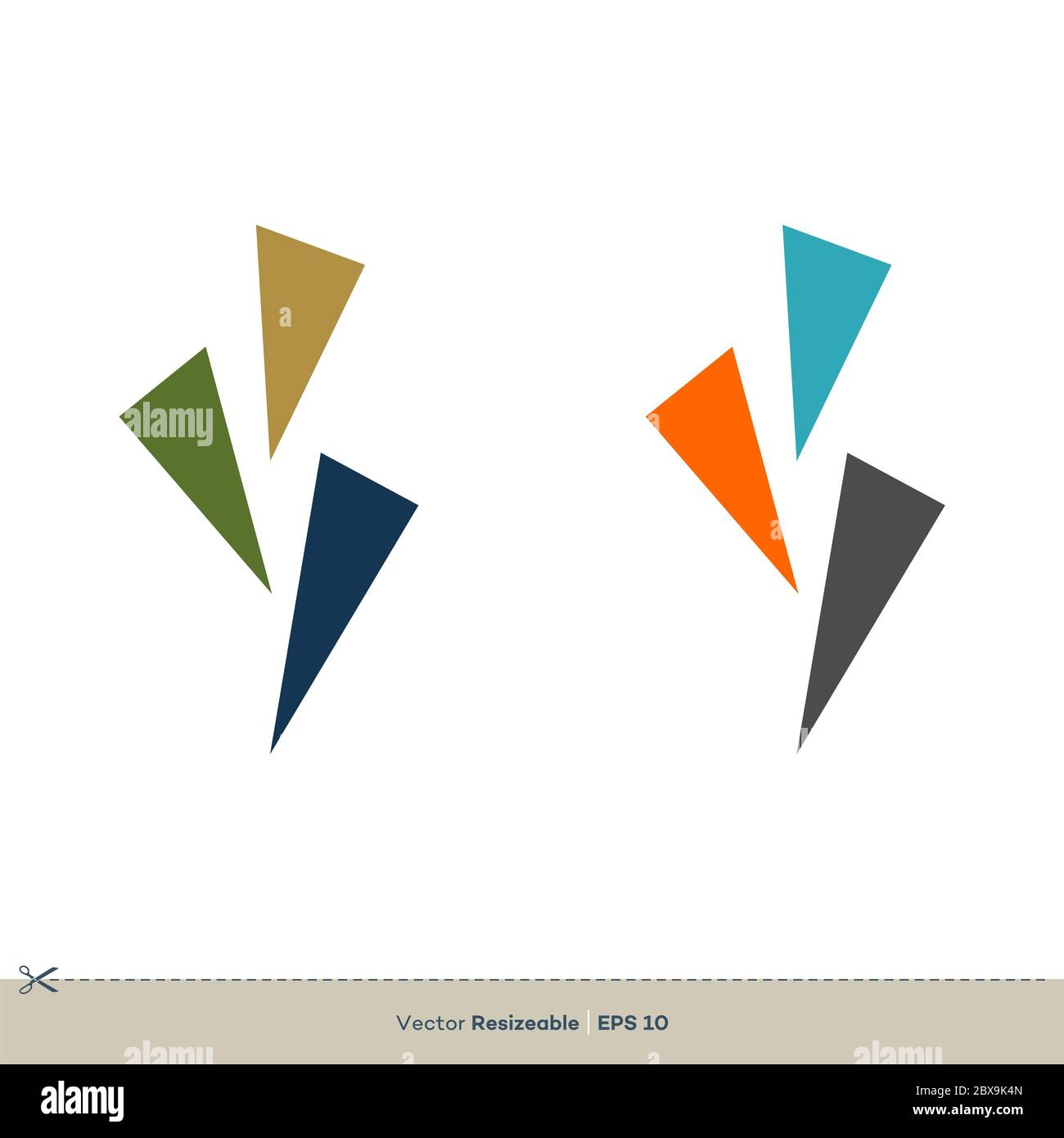 Abstract Broken Glass Vector Logo Template Illustration Design. Vector ...