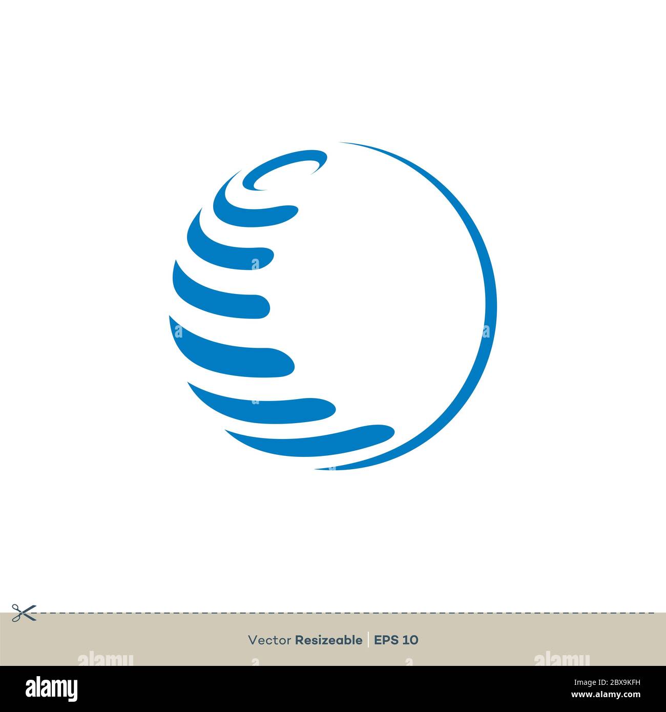 Blue Globe Vector Logo Template Illustration Design. Vector EPS 10 ...
