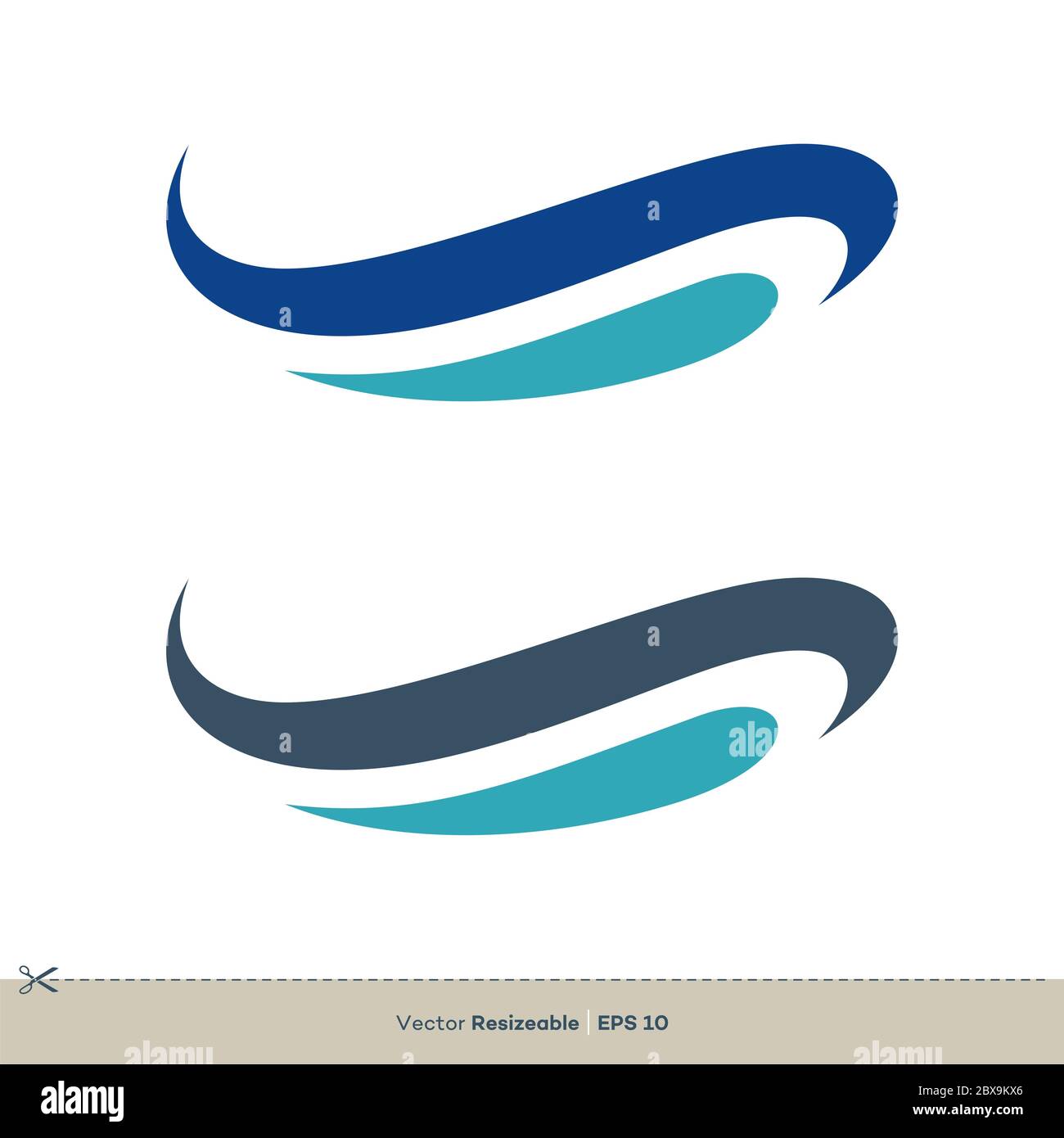 Wave Swoosh Vector Logo Template Illustration Design. Vector EPS 10 ...