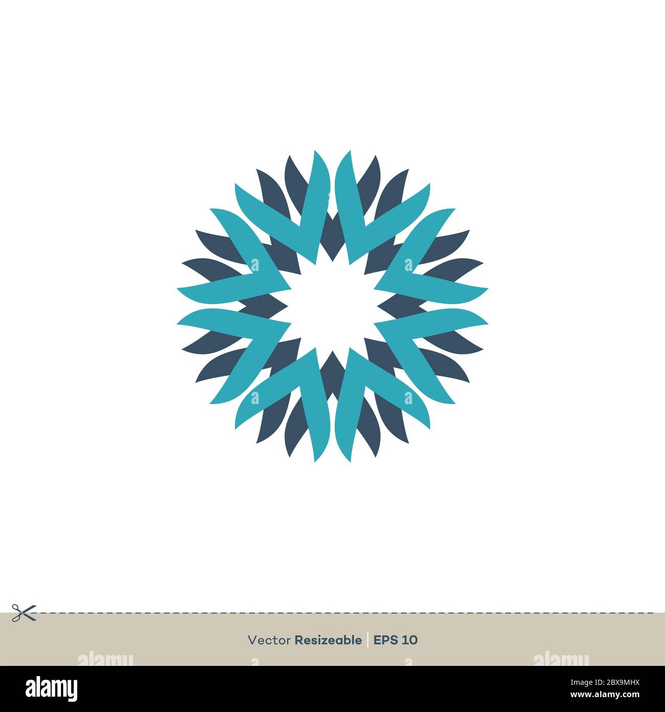 Decorative Ornamental Flower Vector logo Template Illustration Design ...