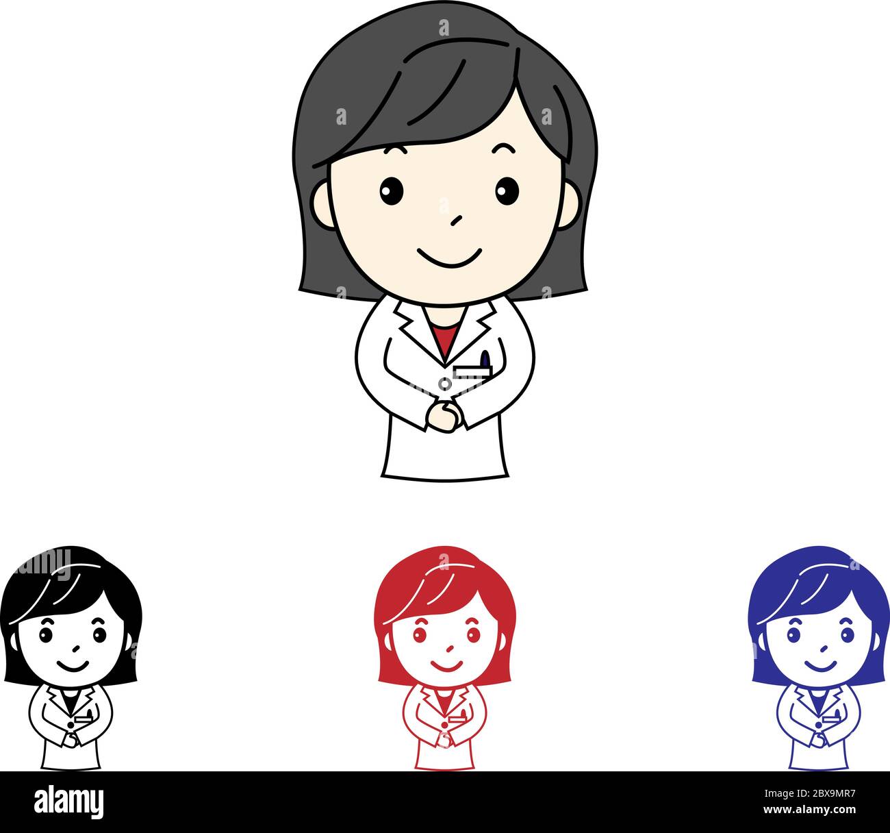Scientist woman cartoon character hi-res stock photography and images ...
