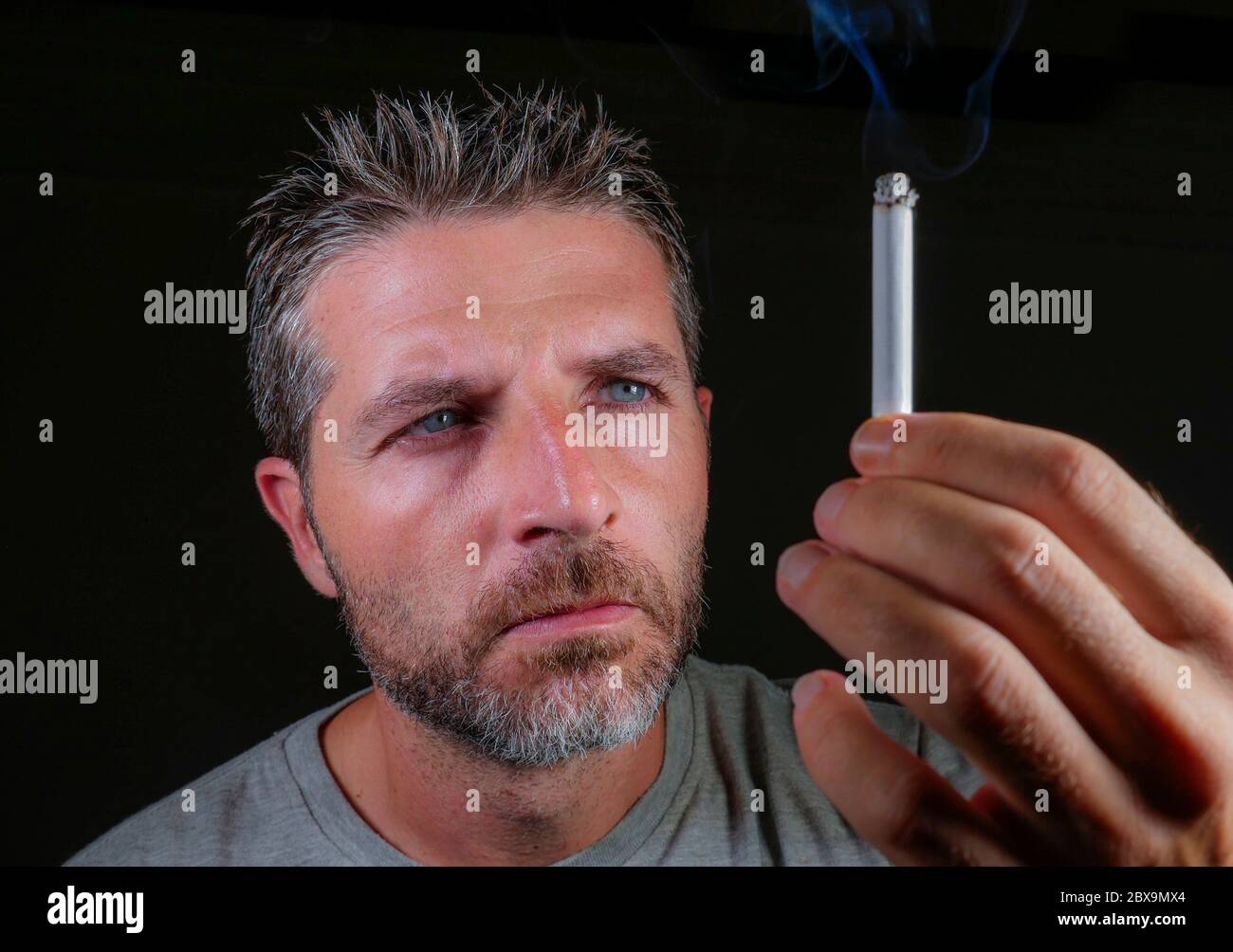 Nicotine thinking hi-res stock photography and images - Alamy