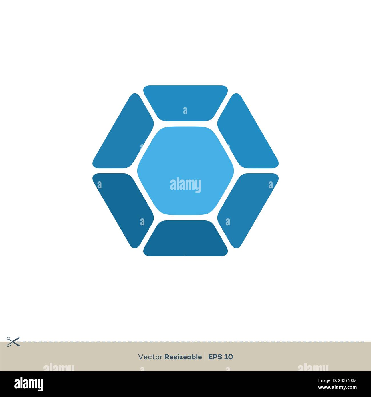 Hexagonal Logo Vector Template Illustration Design. Vector EPS 10 Stock ...