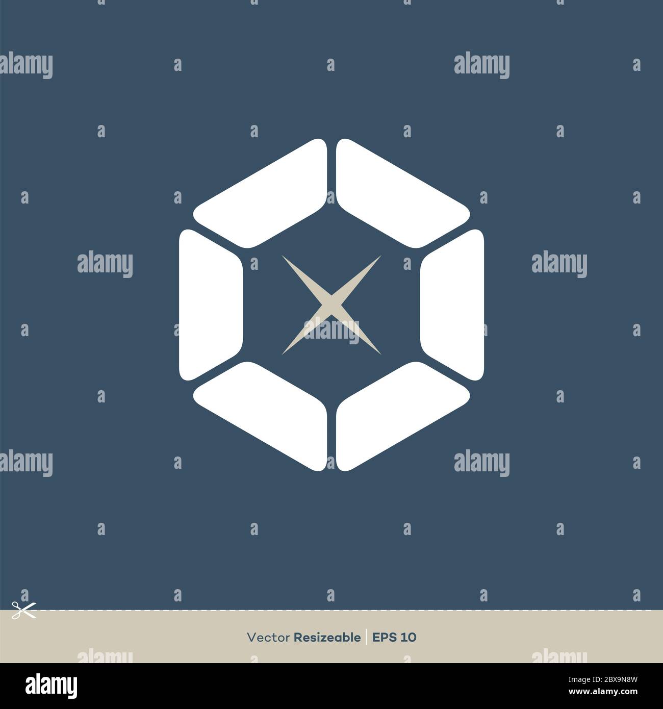Hexagonal Logo Vector Template Illustration Design. Vector EPS 10 Stock ...