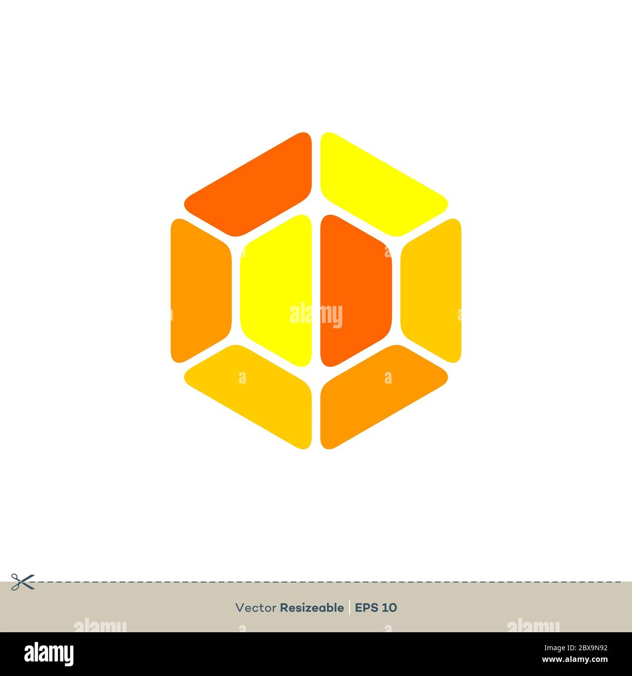 Hexagonal Logo Vector Template Illustration Design. Vector EPS 10 Stock ...