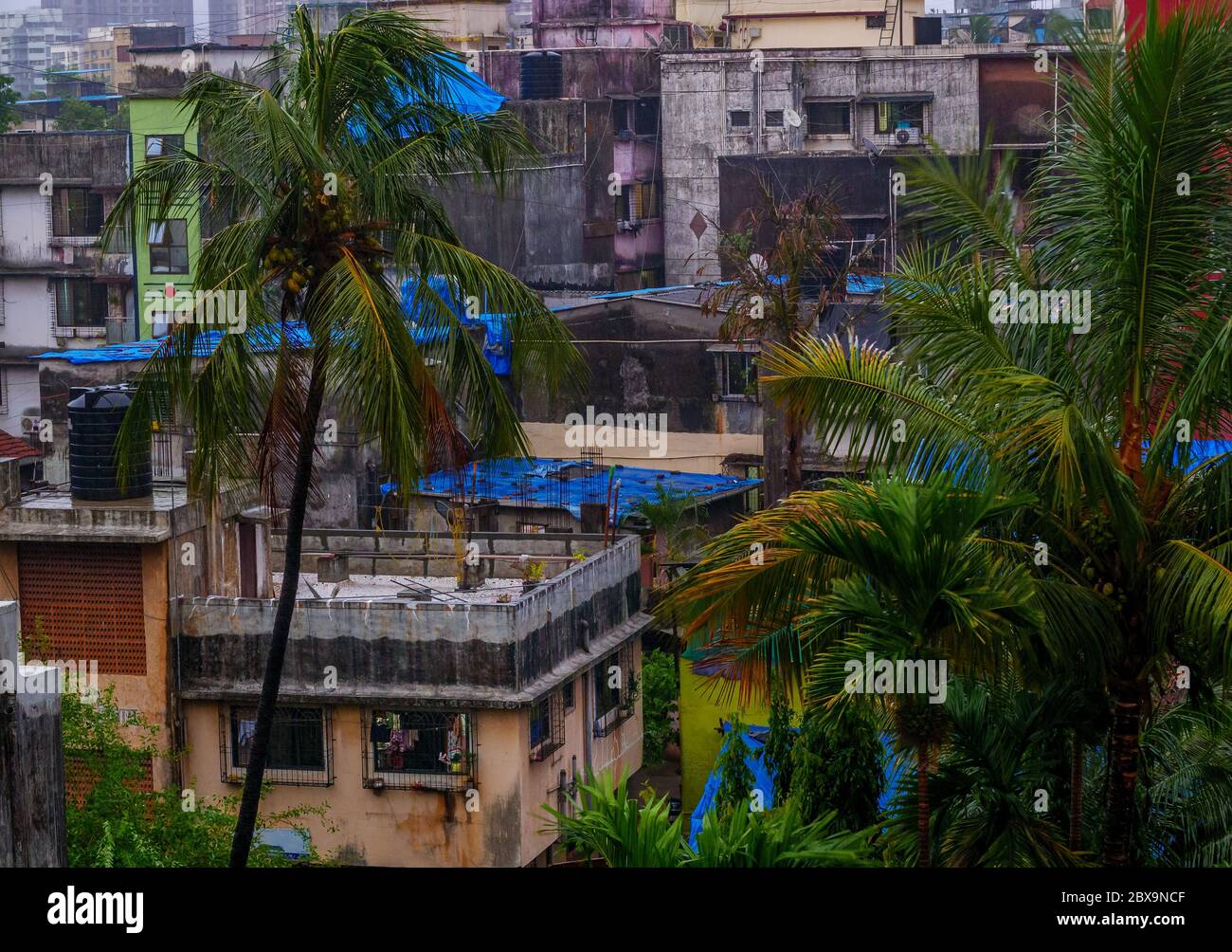 Building cluster in Mumbai on a cloudy day Stock Photo - Alamy