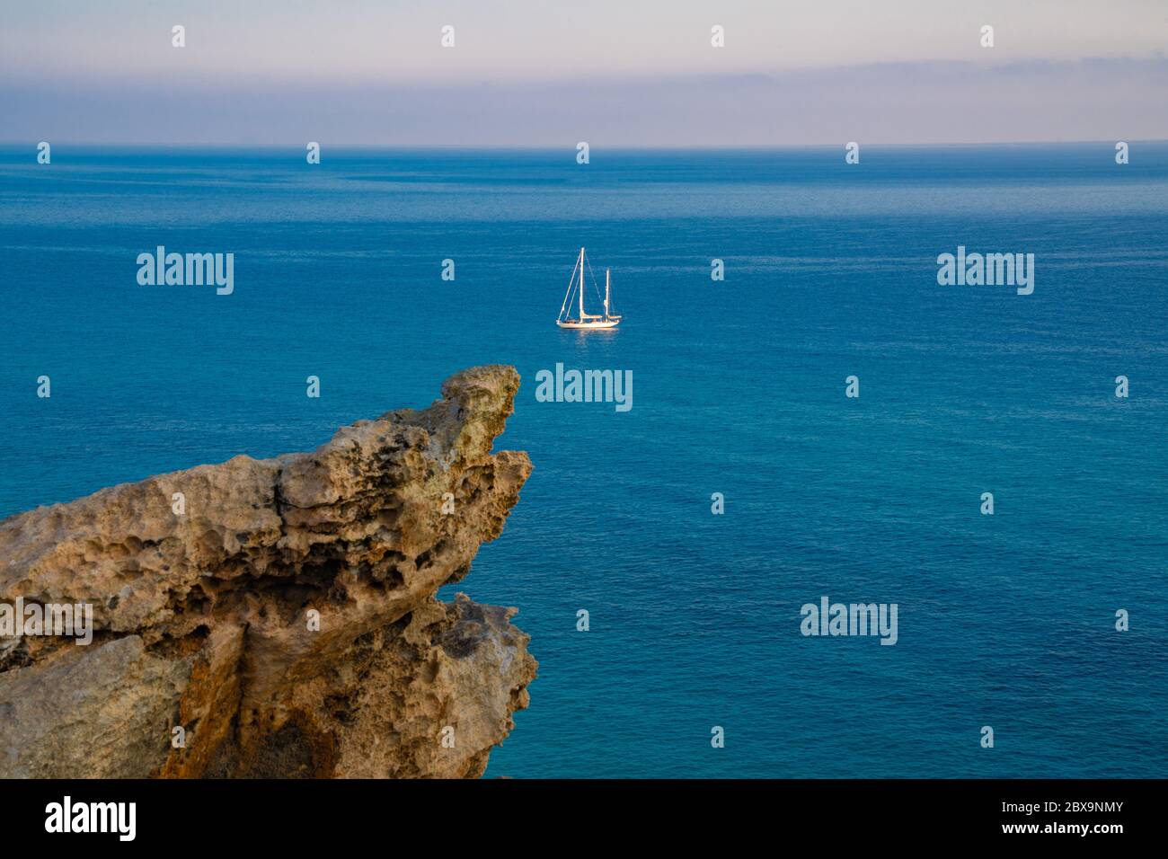 View of the coast from a sailboat hi-res stock photography and images ...