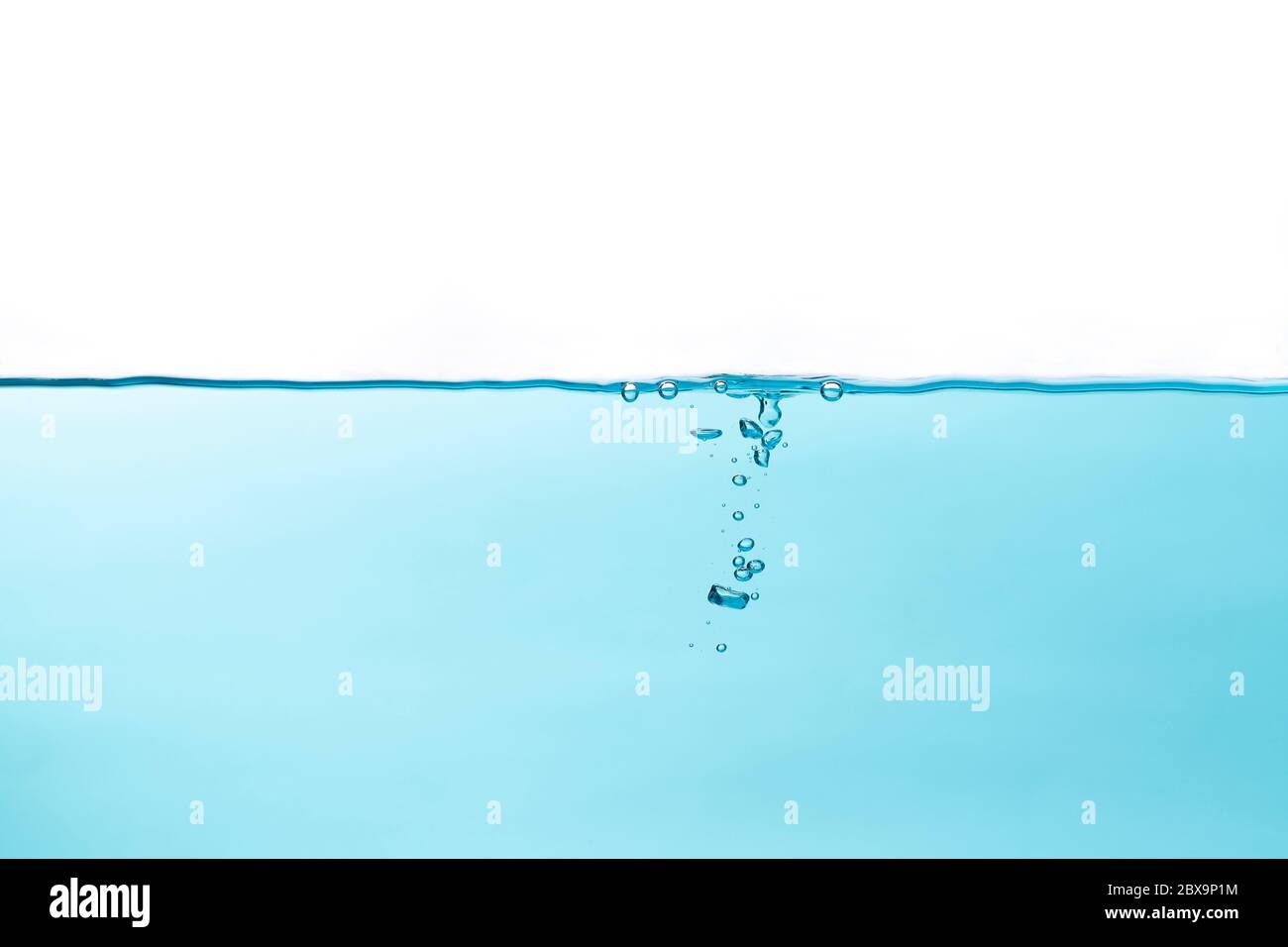 Close up of air bubble and water splash,Water splash isolated on white ...