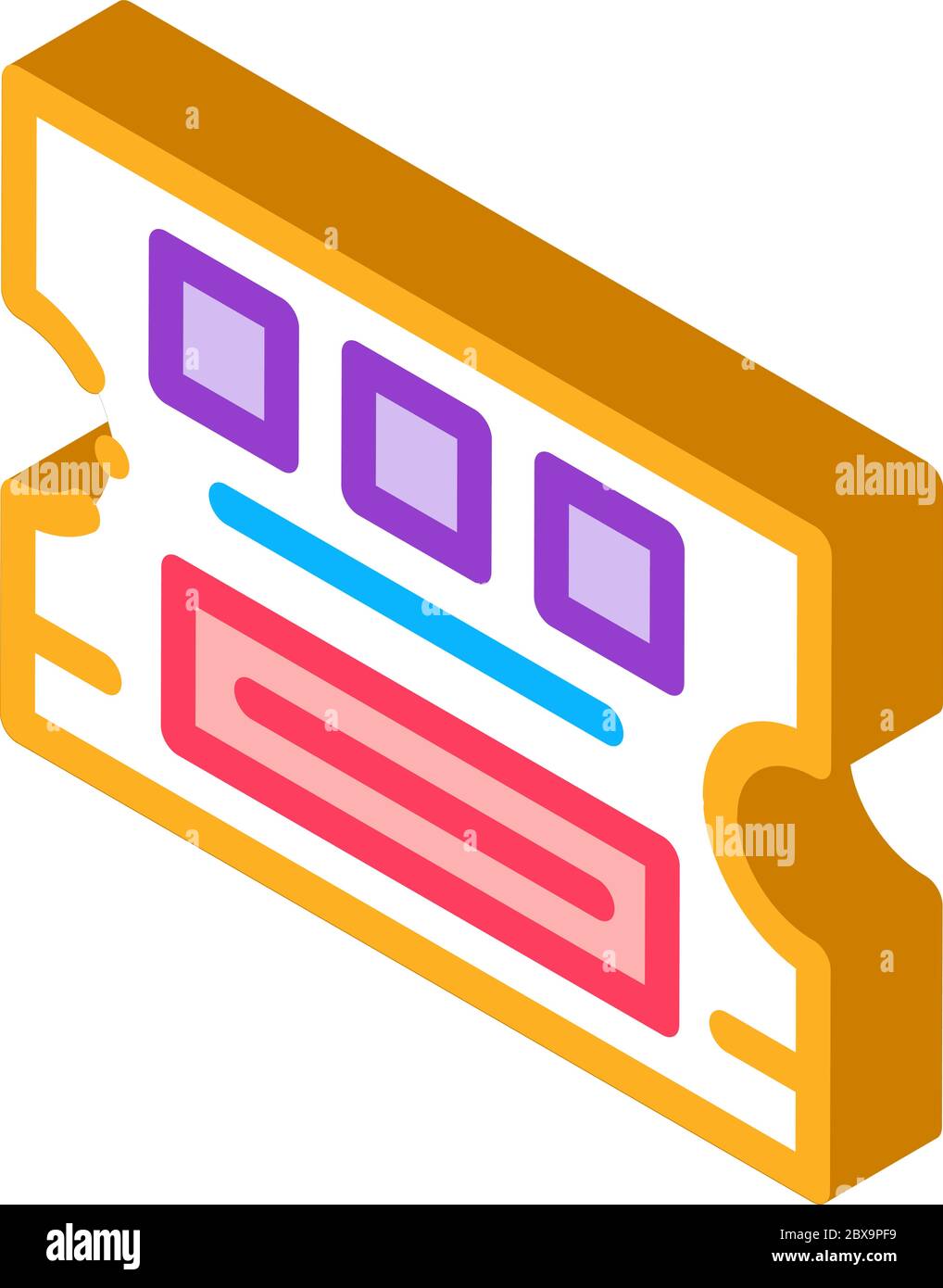 Lottery Ticket isometric icon vector illustration Stock Vector Image ...