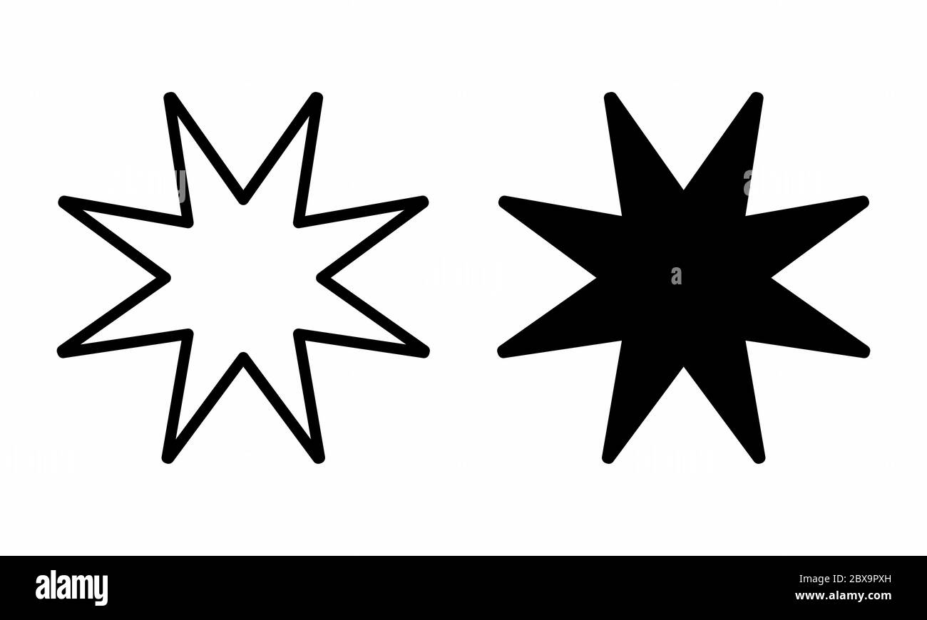 Eight point star Stock Vector Images - Alamy