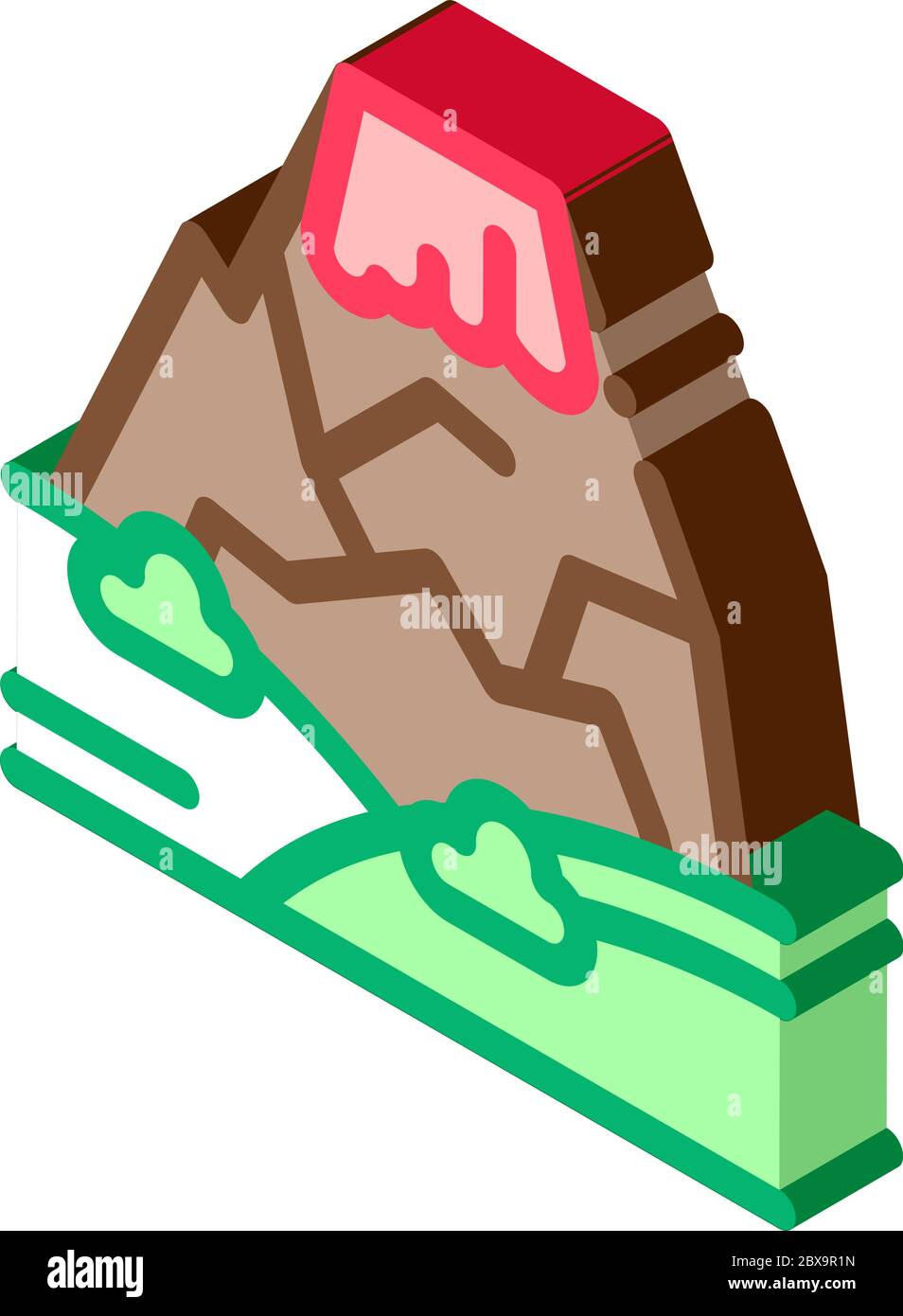 Mountain Concept isometric icon vector illustration Stock Vector Image ...