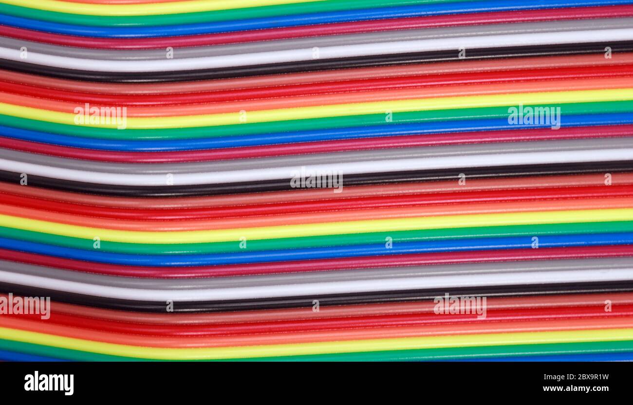 many wire ribbon cable Stock Photo - Alamy