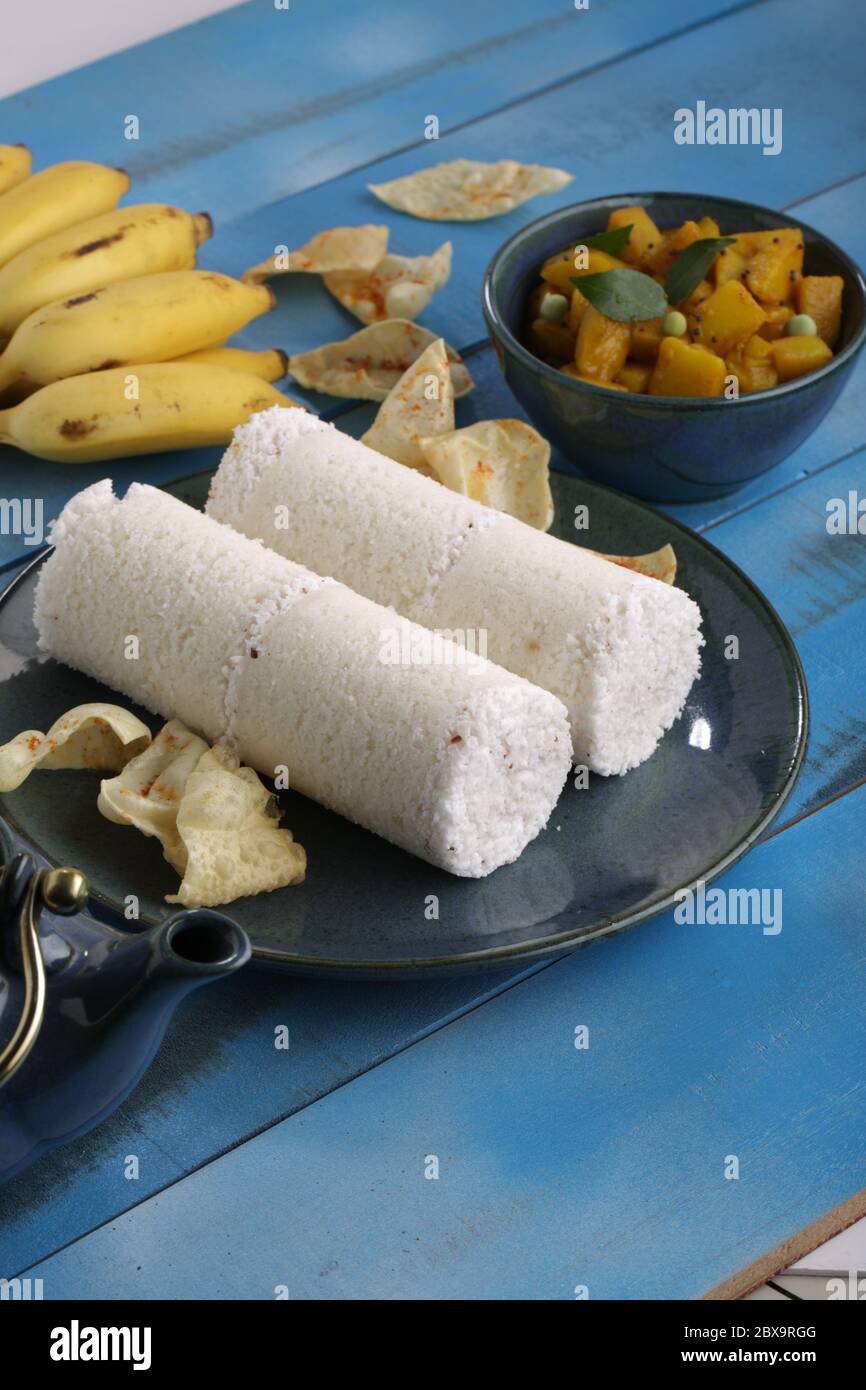 PUTTU / WHITE RICE PITTU -Kerala special breakfast items made using ...