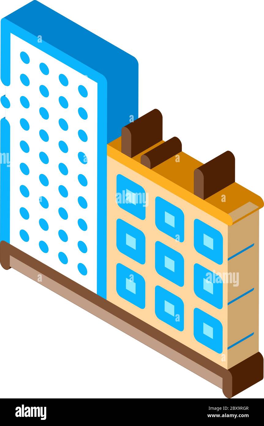 Multi-Storey Building isometric icon vector illustration Stock Vector ...