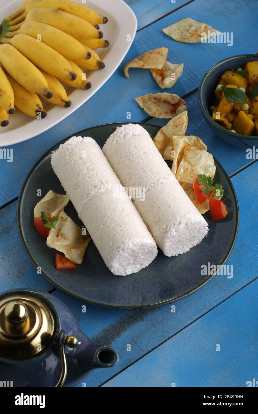 PUTTU / WHITE RICE PITTU -Kerala special breakfast items made using ...
