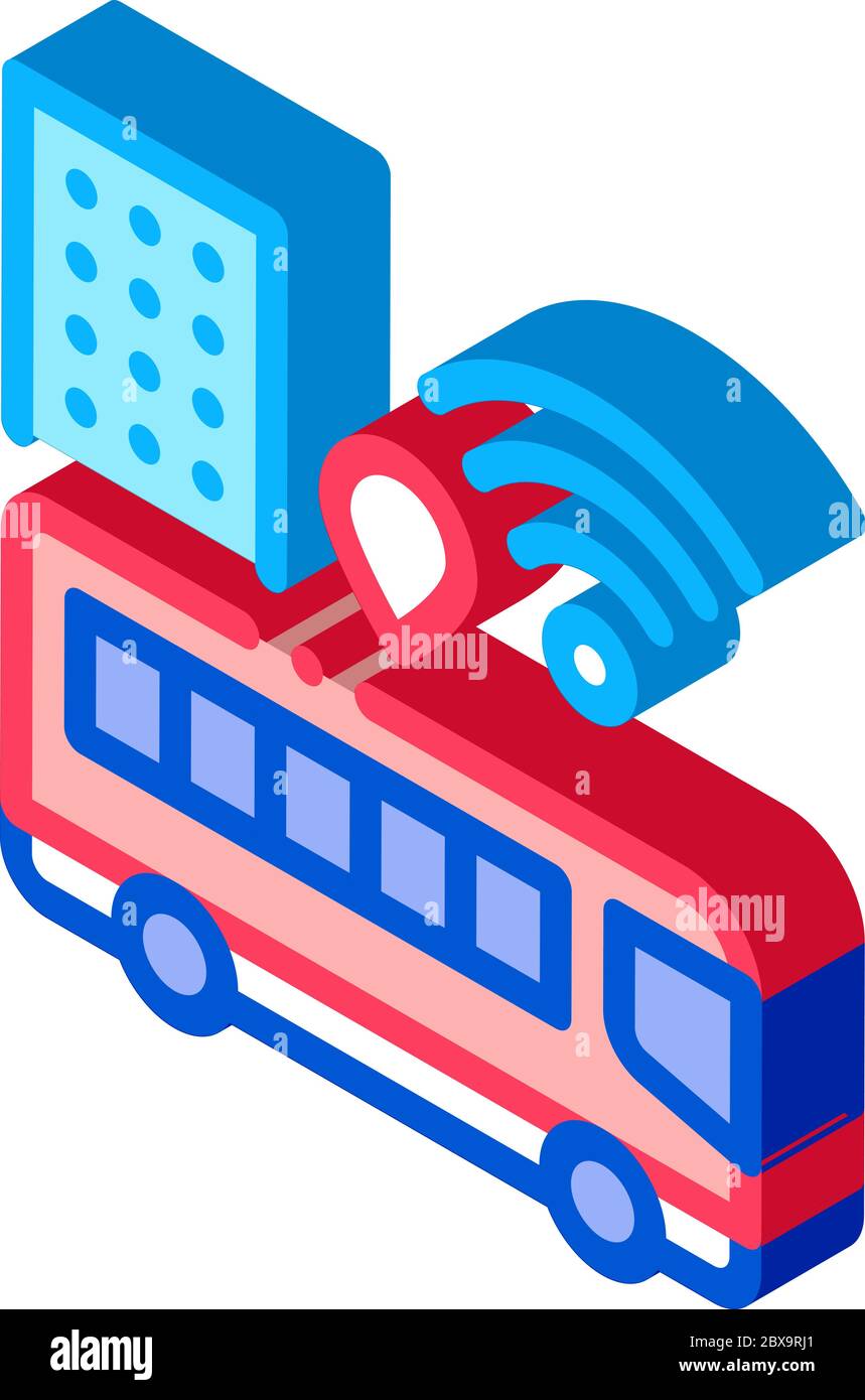 Bus Wi-Fi Signal isometric icon vector illustration Stock Vector Image ...