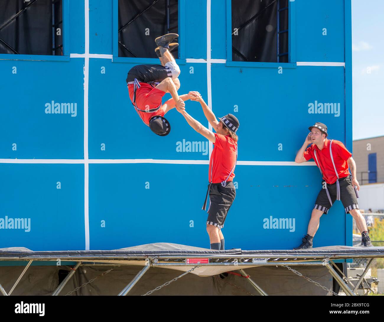 Gymnastics trampoline hi-res stock photography and images - Alamy