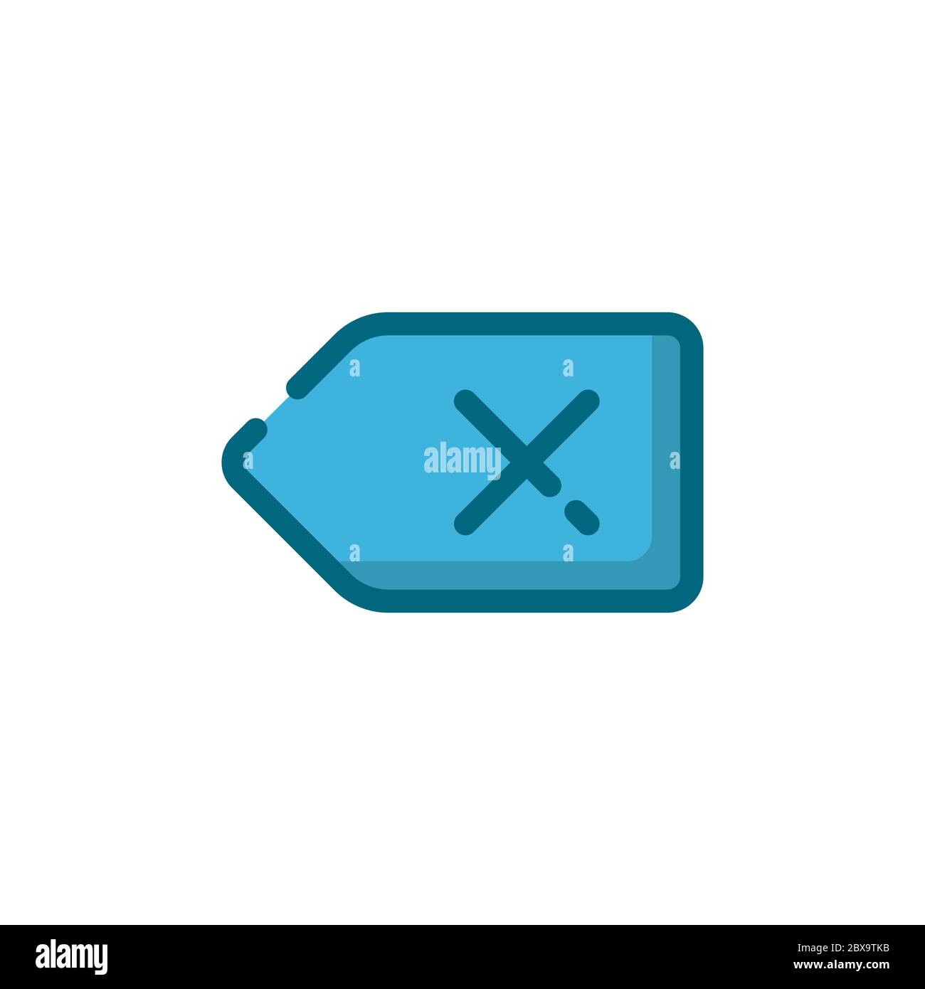 Backspace key vector icon symbol keyboard isolated on white background ...