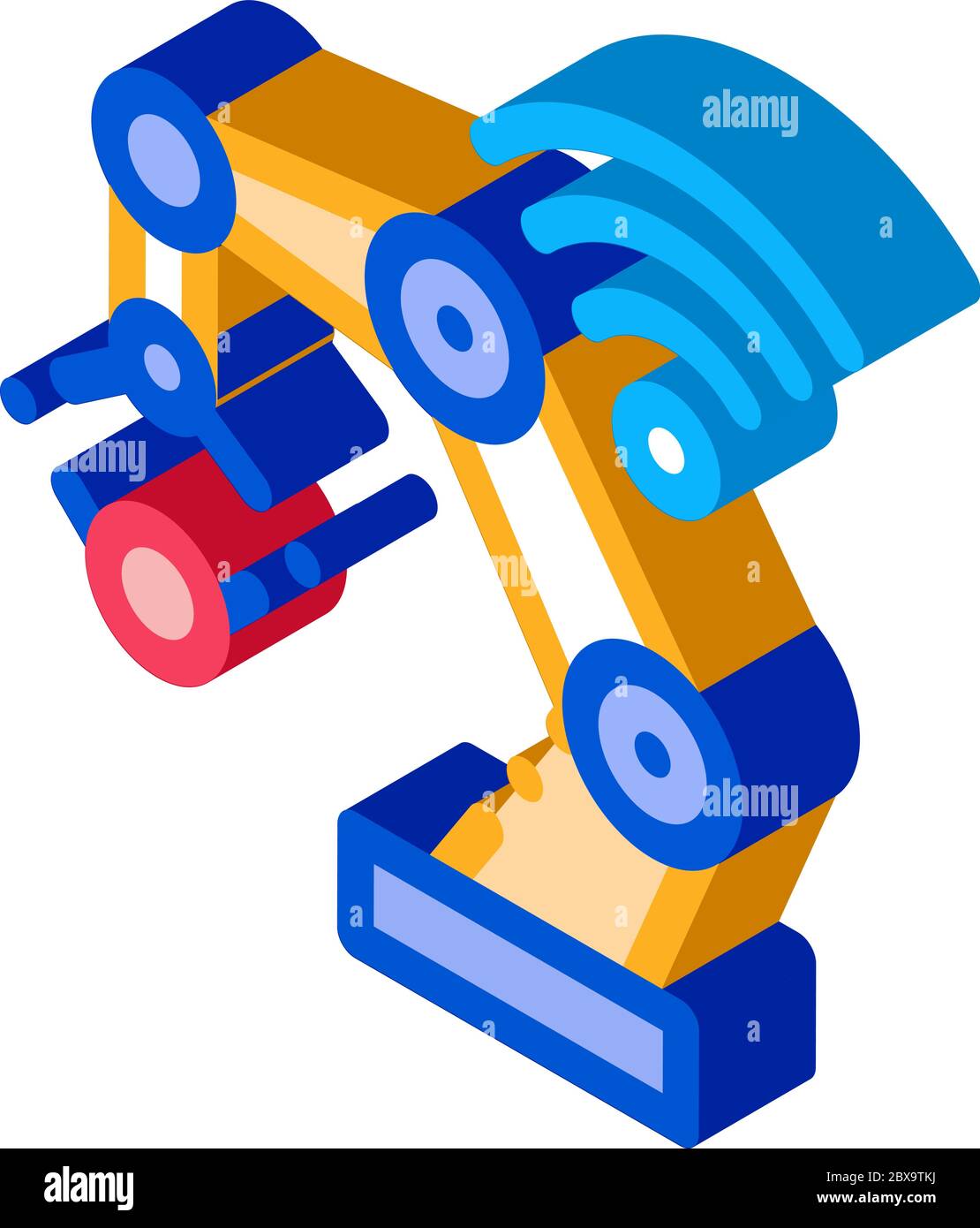 Smart Robot isometric icon vector illustration Stock Vector Image & Art ...