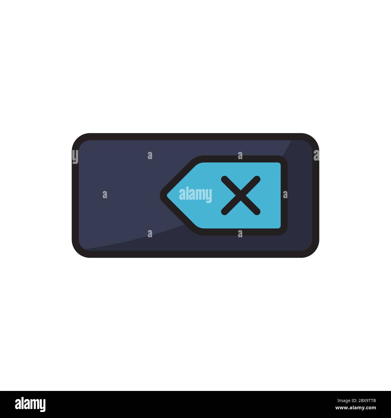 Backspace Key Vector Icon Symbol Keyboard Isolated On White Background Stock Vector Image And Art