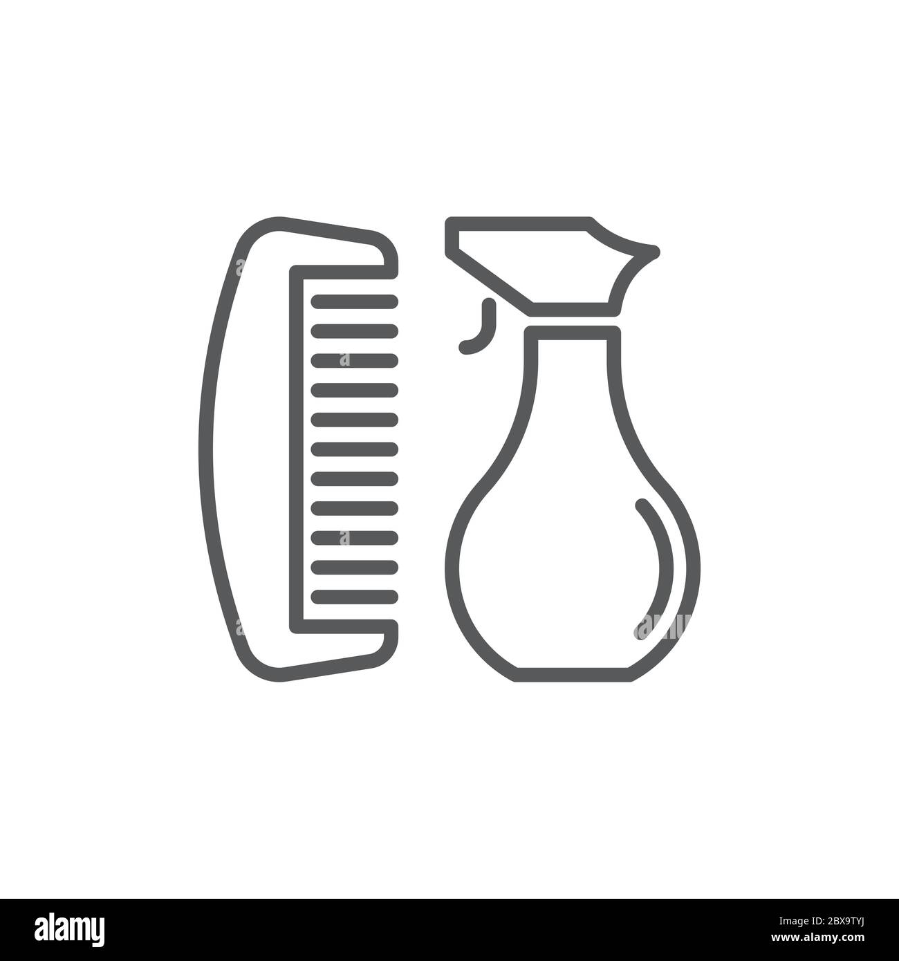 Barber shop equipment vector icon symbol tools isolated on white ...