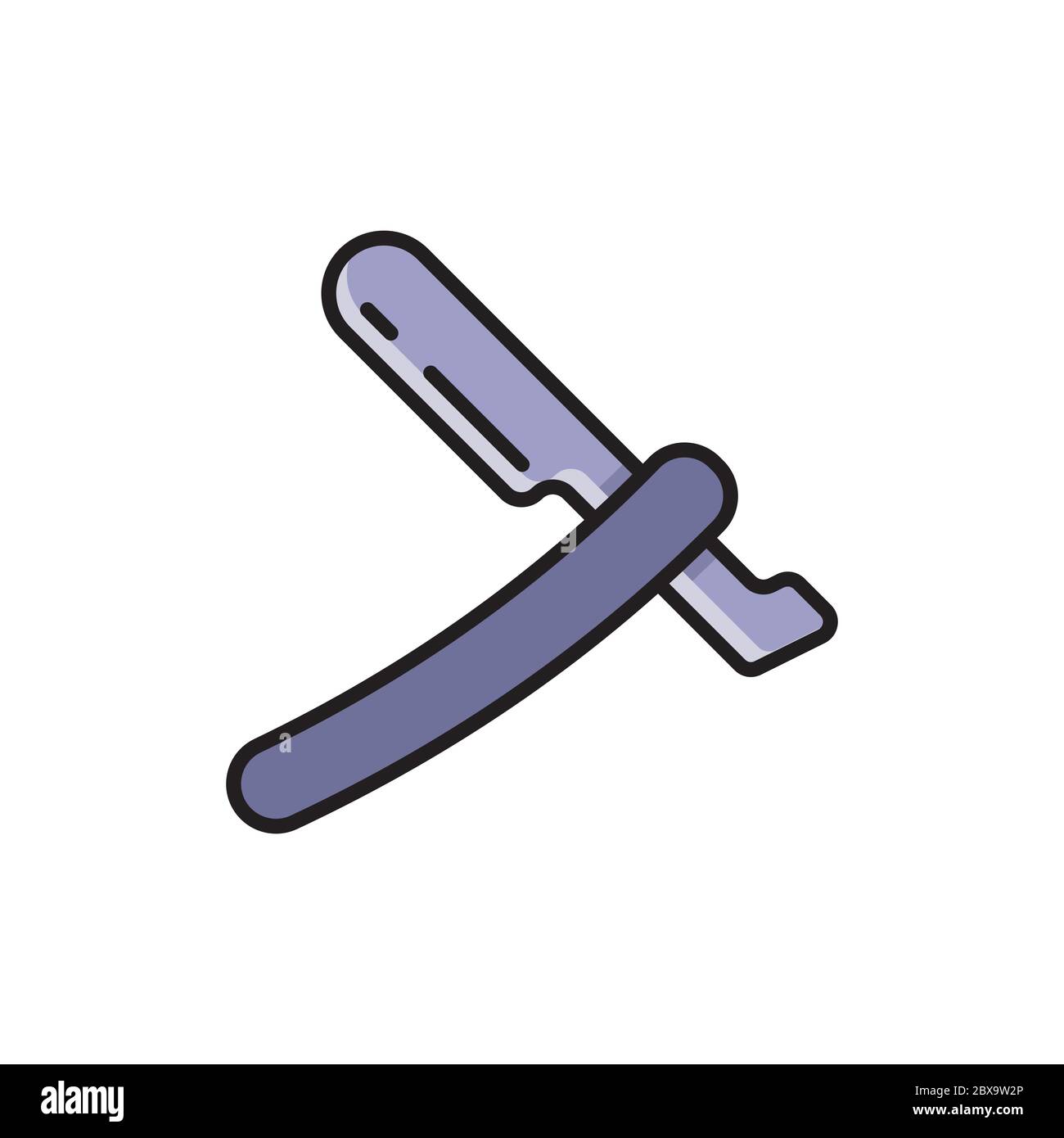 Barber shop equipment vector icon symbol tools isolated on white ...