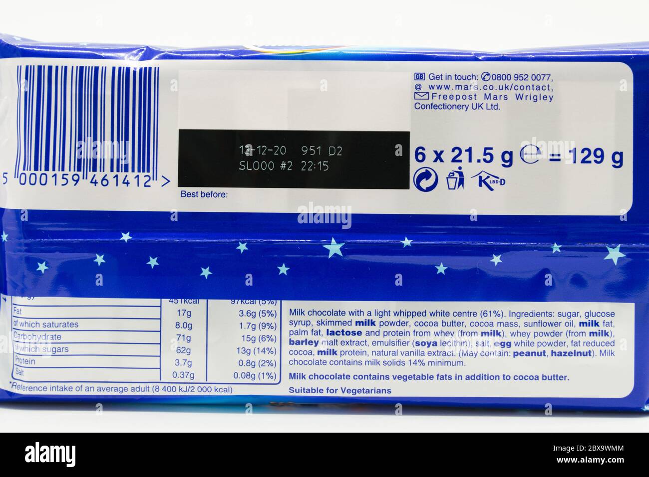 Largs, Scotland, UK - March 08, 2020: Mars Milky Way branded six pack ...