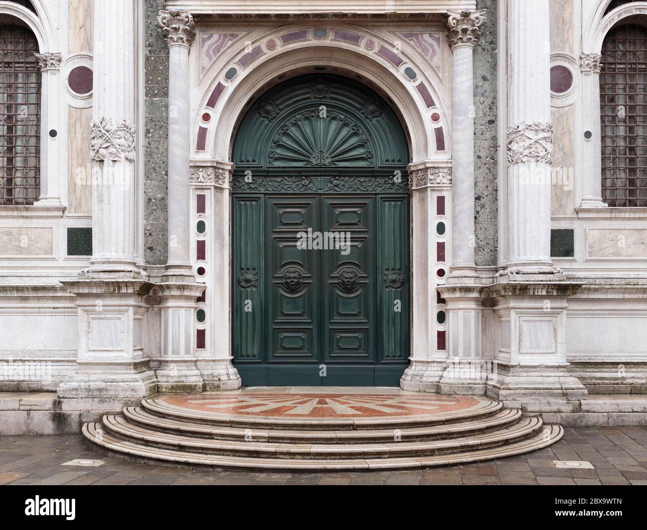 The baroque 18th-century facade of the Church of Saint Roch, Catholic ...
