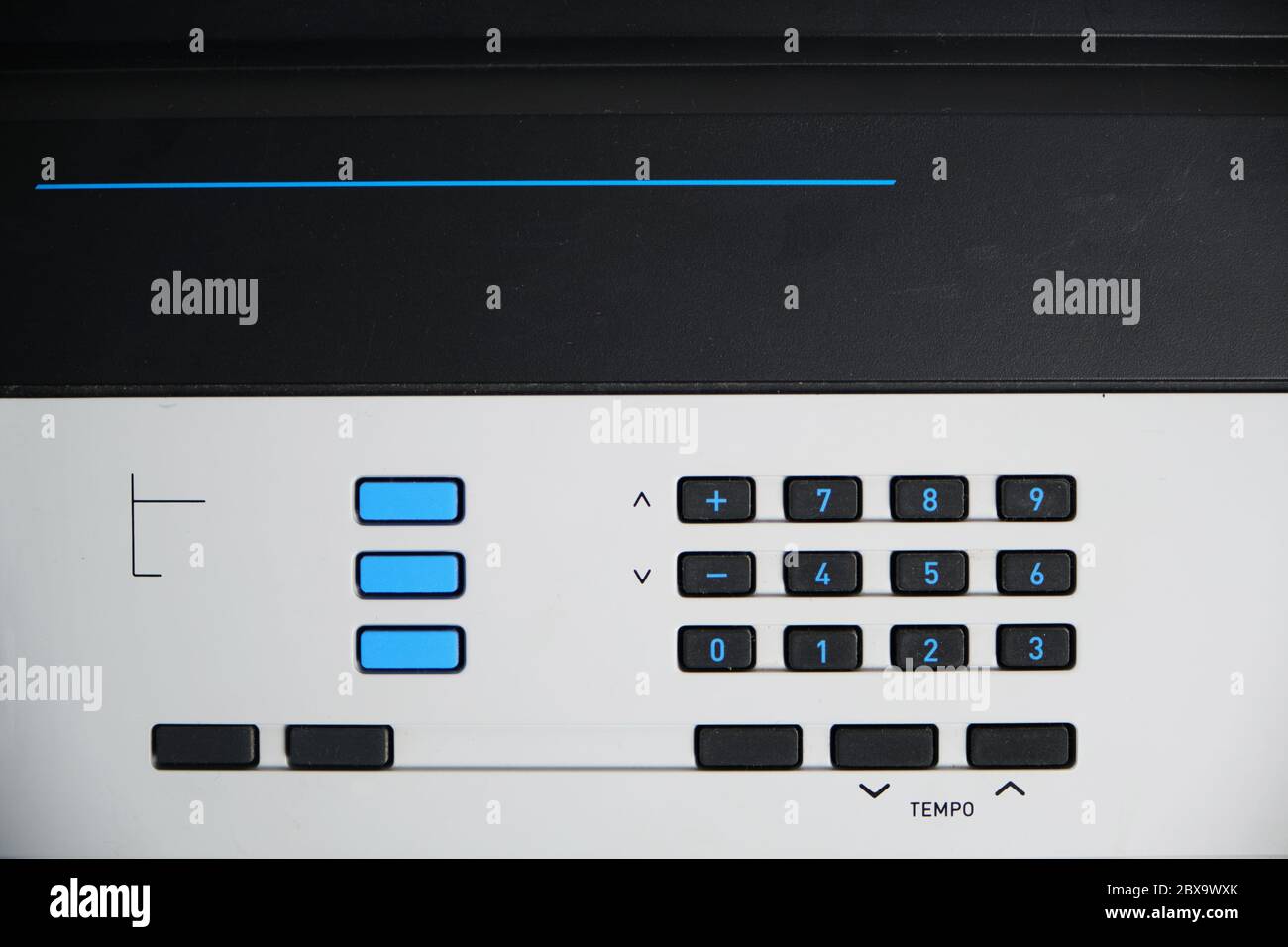 Synthesizer control panel buttons with numbers from one to nine Stock ...