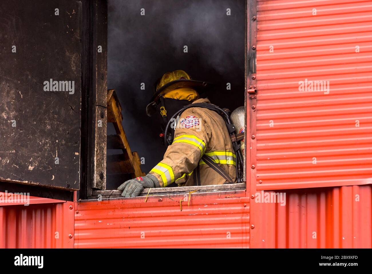 Firefighter live burn training at the Worcester Fire Department ...